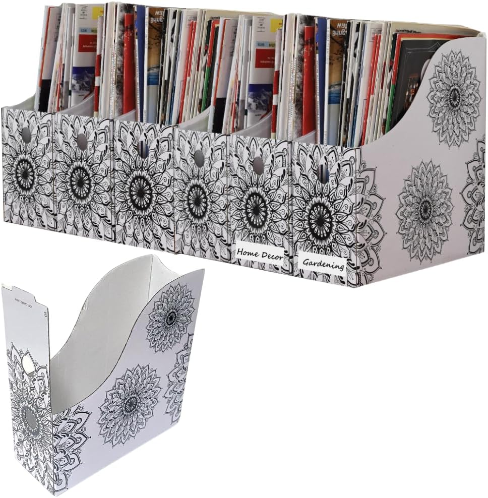 Amazon.com: BLU MONACO Floral Magazine Holder, Set of 4 Foldable ...