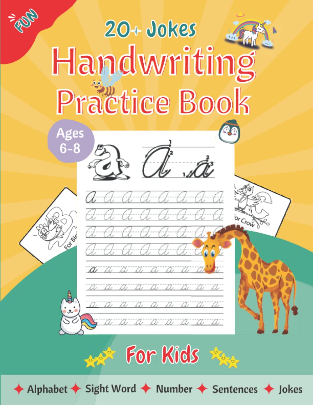 Buy Handwriting Practice Book for Kids Ages 6-8: Penmanship and Writing ...