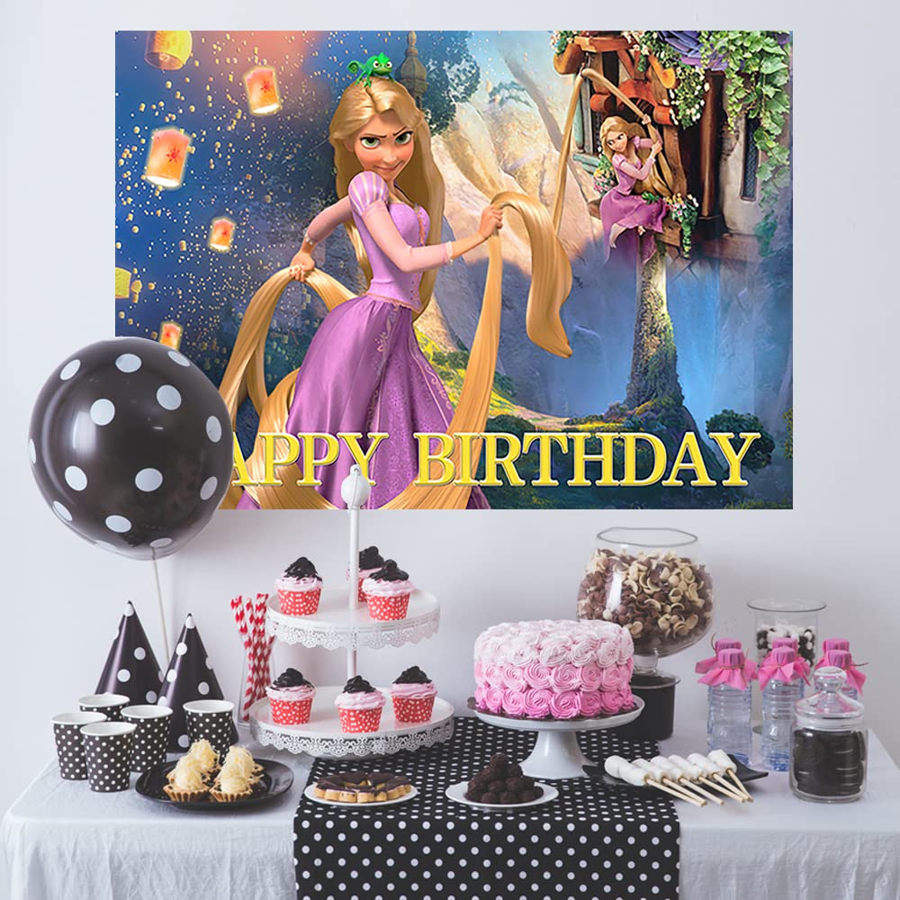 Tangled Backdrop 5x7 FT Princess Tower Backdrop - Fairytale Rapunzel ...