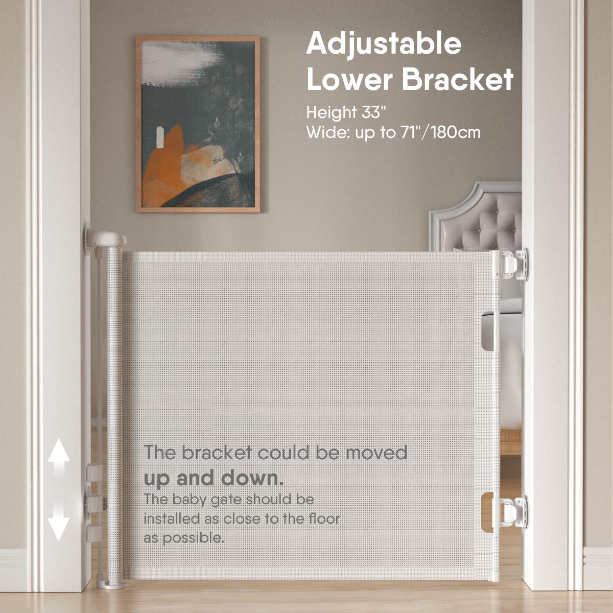 Snapklik.com : Retractable Baby Gates, Punch-Free Install Baby Gate ...
