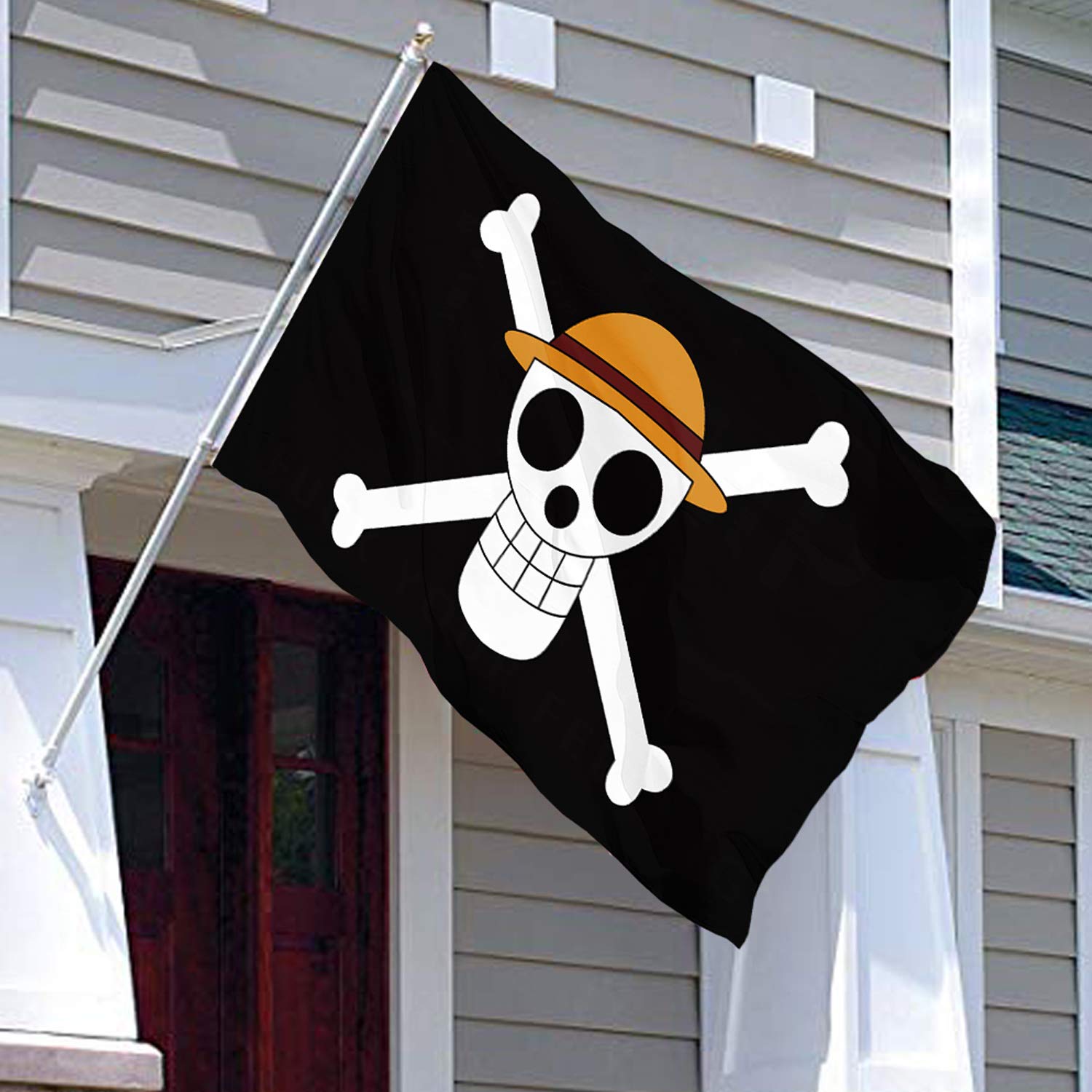 DecorMaster 3x5 Feet Luffy's Straw Hat Flag Luffy One Piece Flag Jolly ...