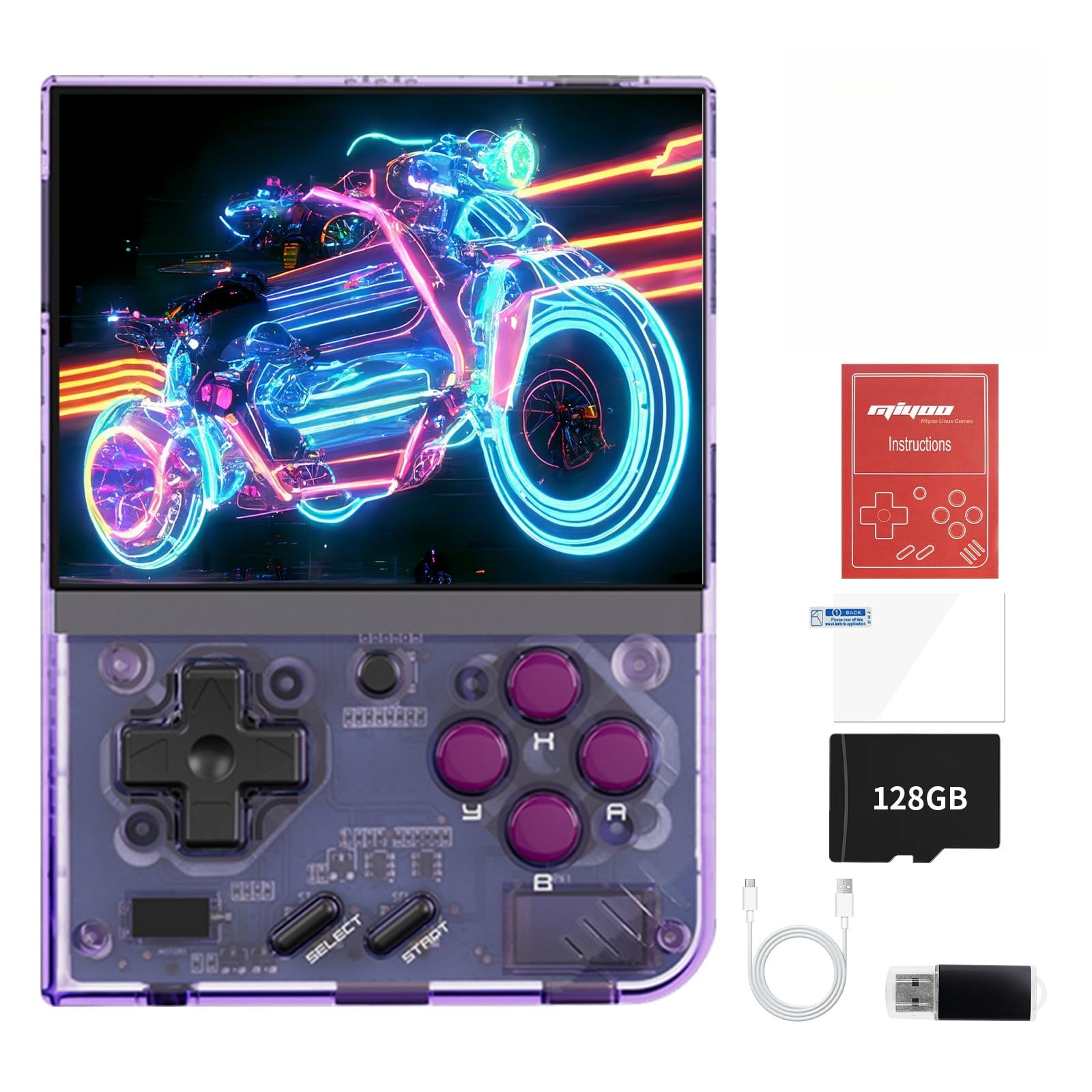 Snapklik.com : Miyoo Mini Plus,Handheld Retro Game Console 128GB,3.5 ...