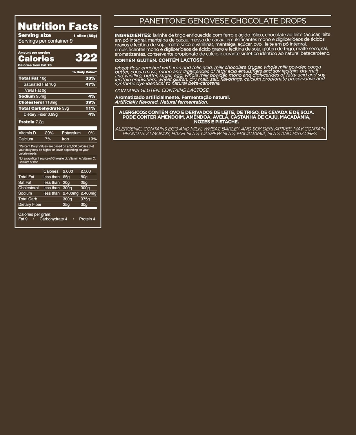 Buy Ofner │Panettone CHOCOLATE DROPS GENOVESE │ Traditional Italian ...