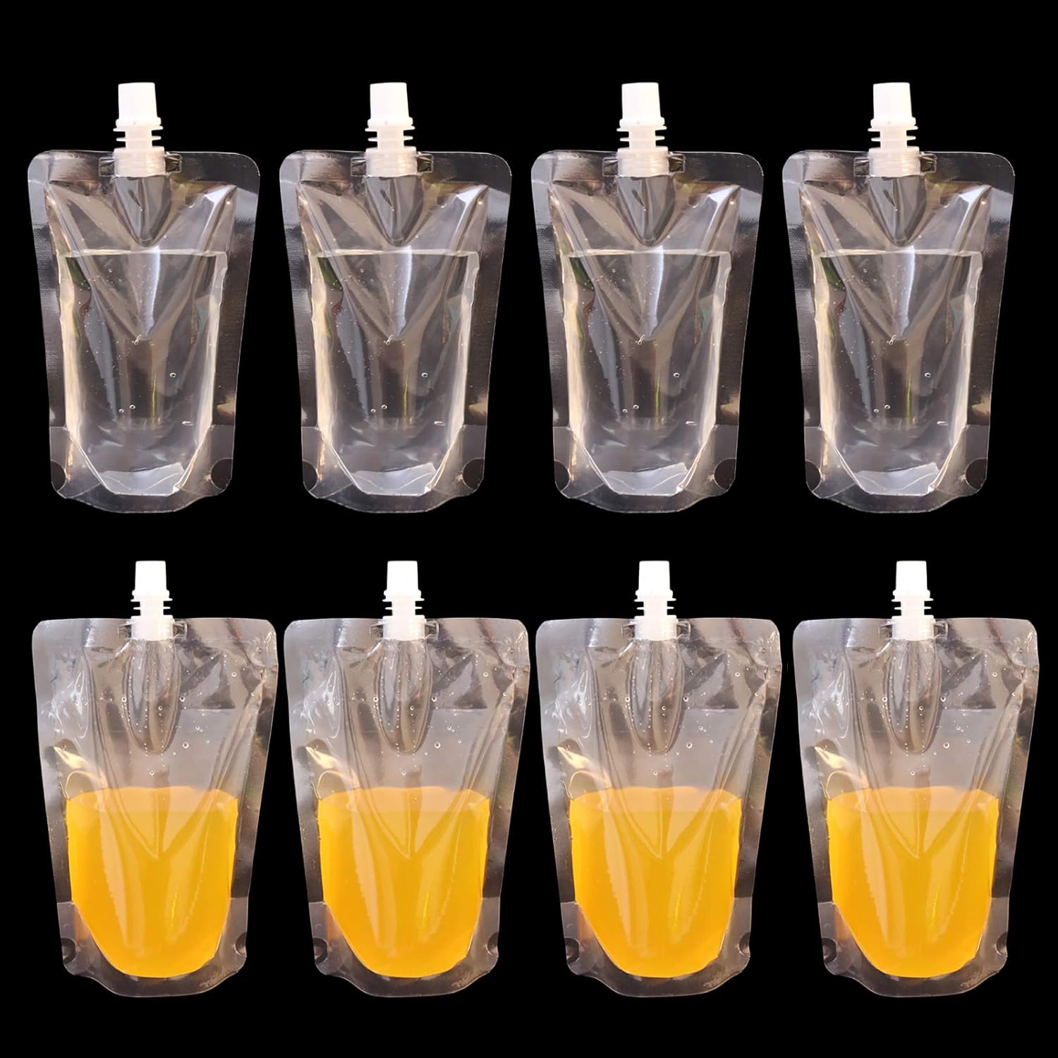 Amazon.com: RONRONS 50 Pieces 200ml/6.76oz Plastic Flasks Liquor Cruise ...
