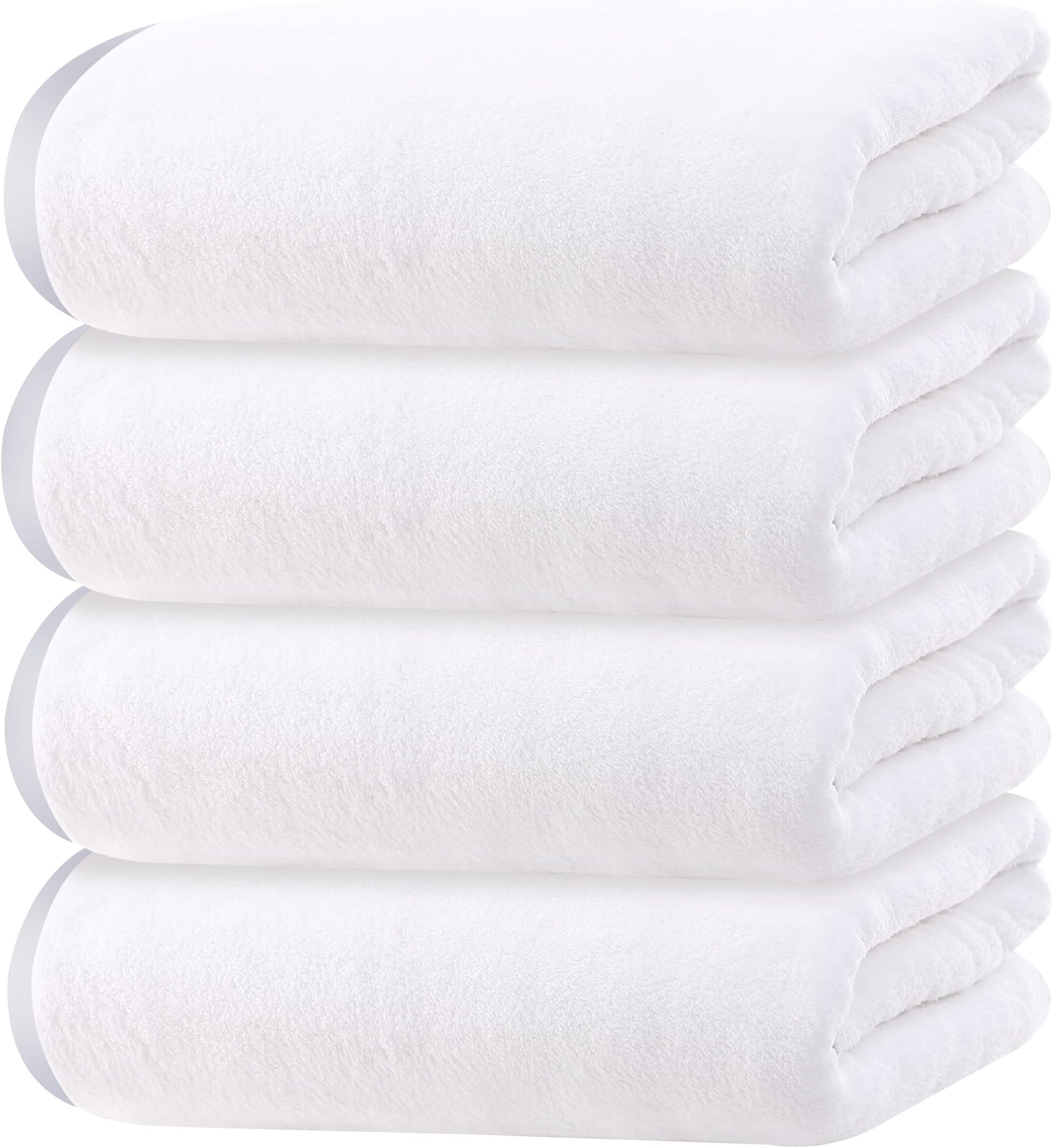 Amazon.com: EOM Basic White Bath Towels Cotton 20" X 40" 6 Pack : Home ...