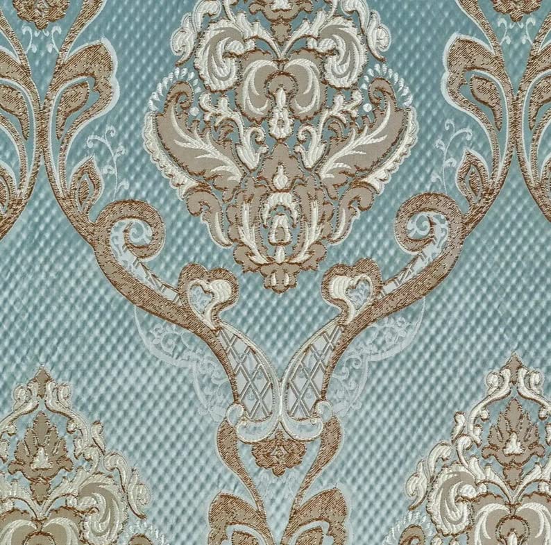Amazon.com: 54'' Renaissance Jacquard Drapery Upholstery Damask Stripe ...