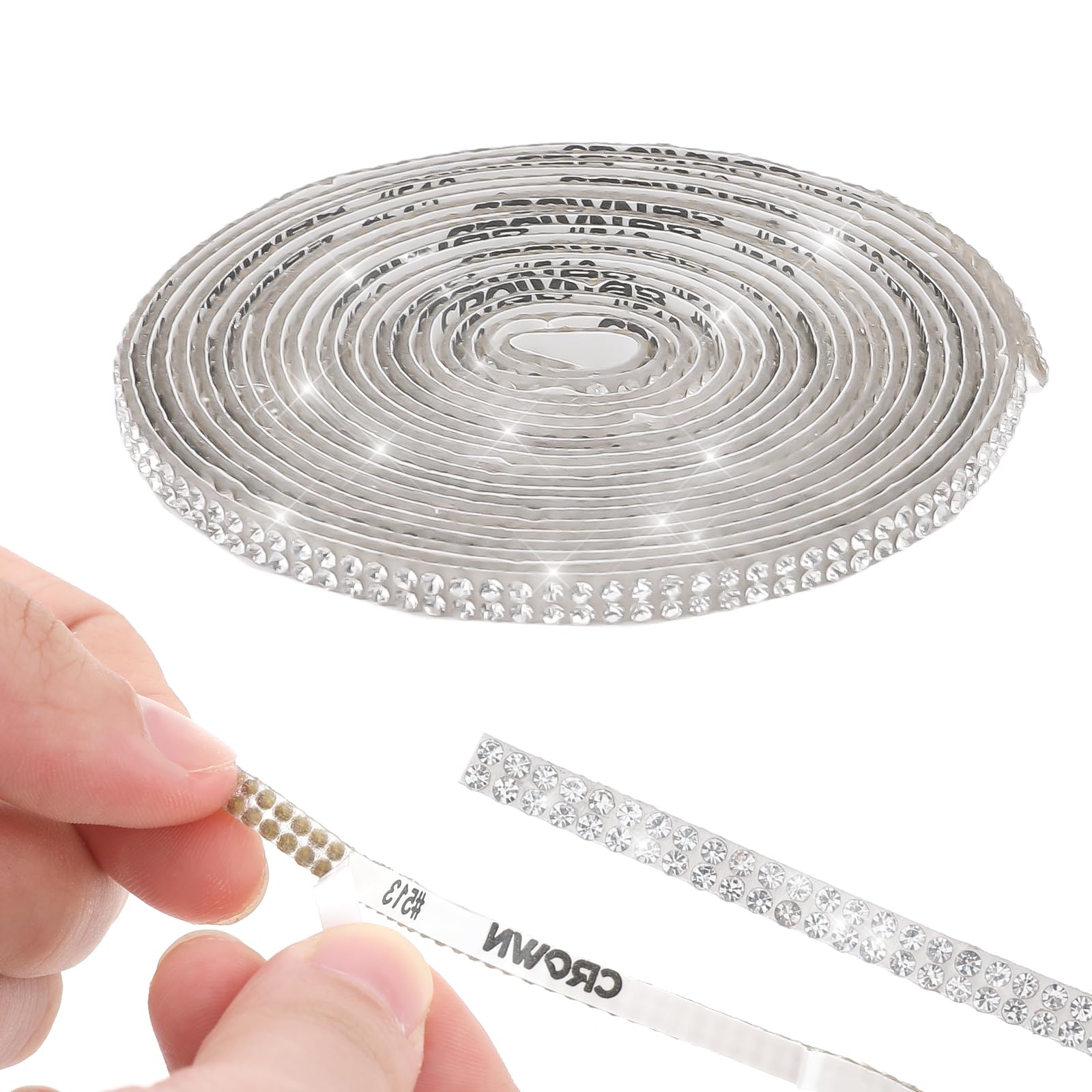 Amazon.com: 3 Yards Self Adhesive Rhinestone Ribbons Glitter Bling ...