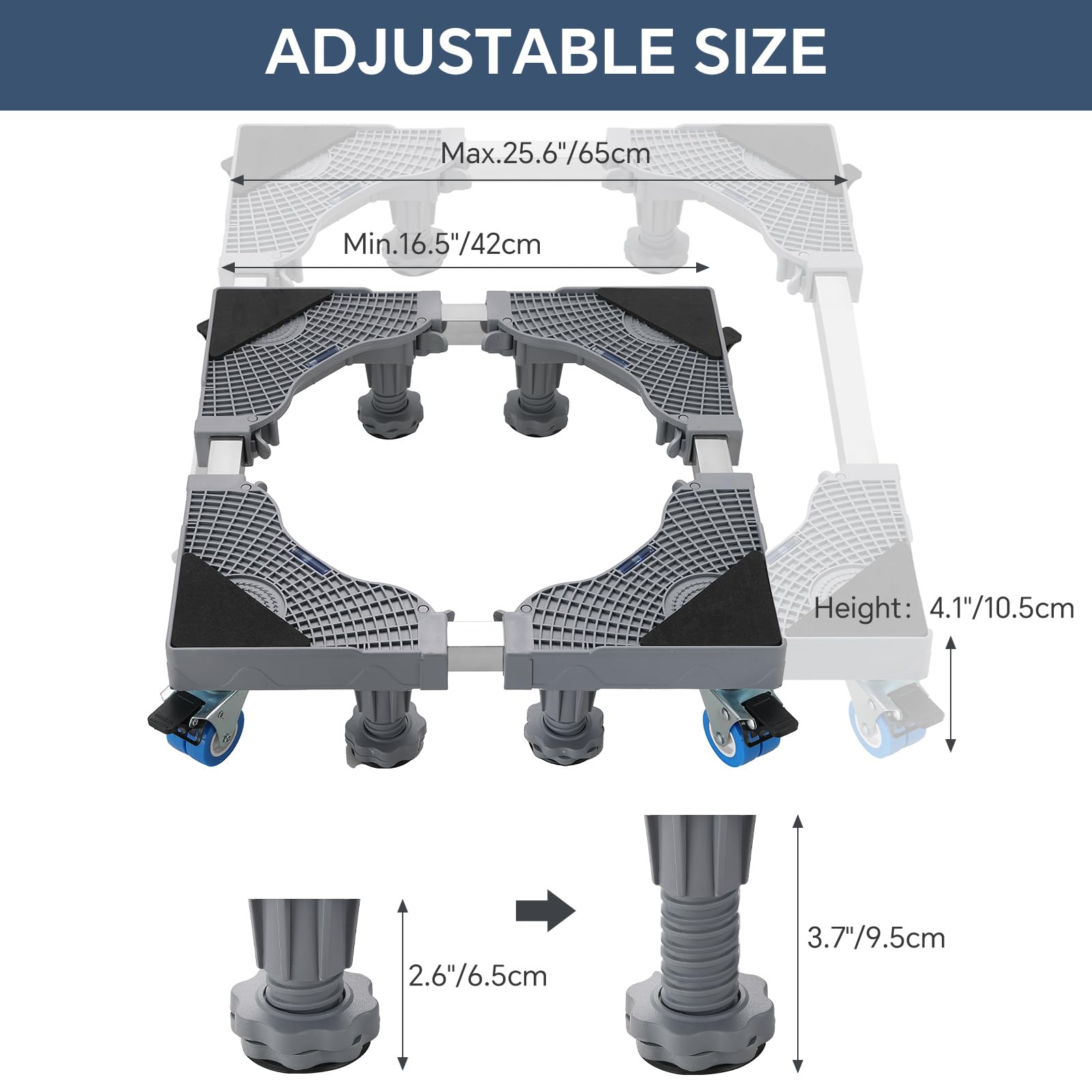 Snapklik.com : MYFULLY Adjustable Movable Furniture Dolly Roller Base