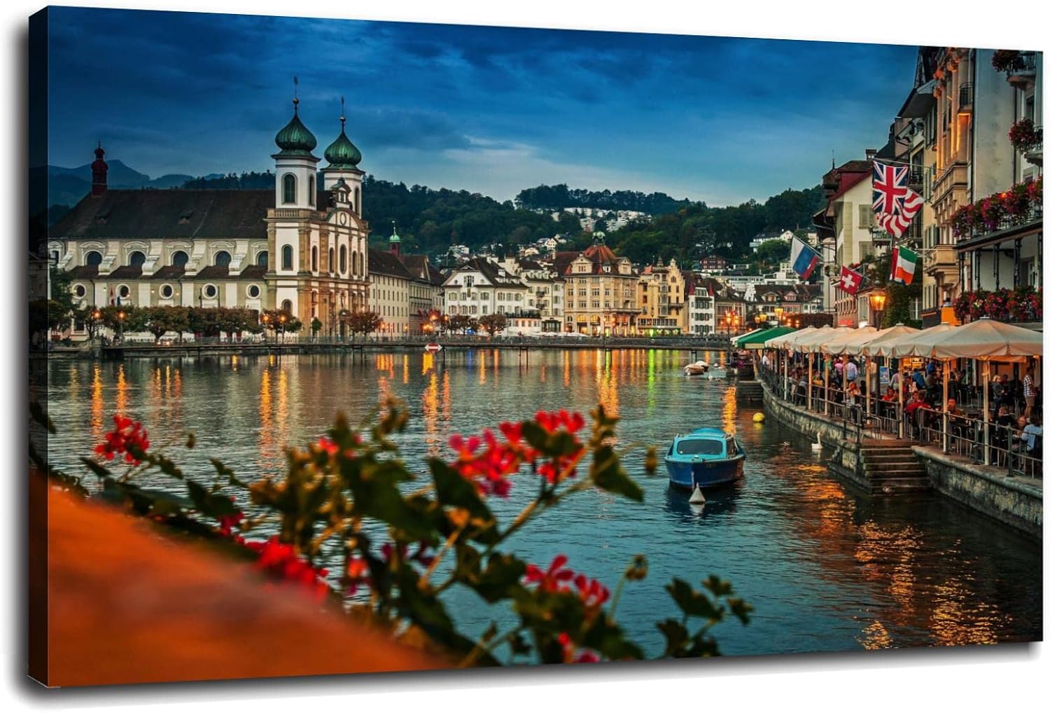 Amazon.com: Lucerne Poster Canvas Prints Wall Art For Home Office ...