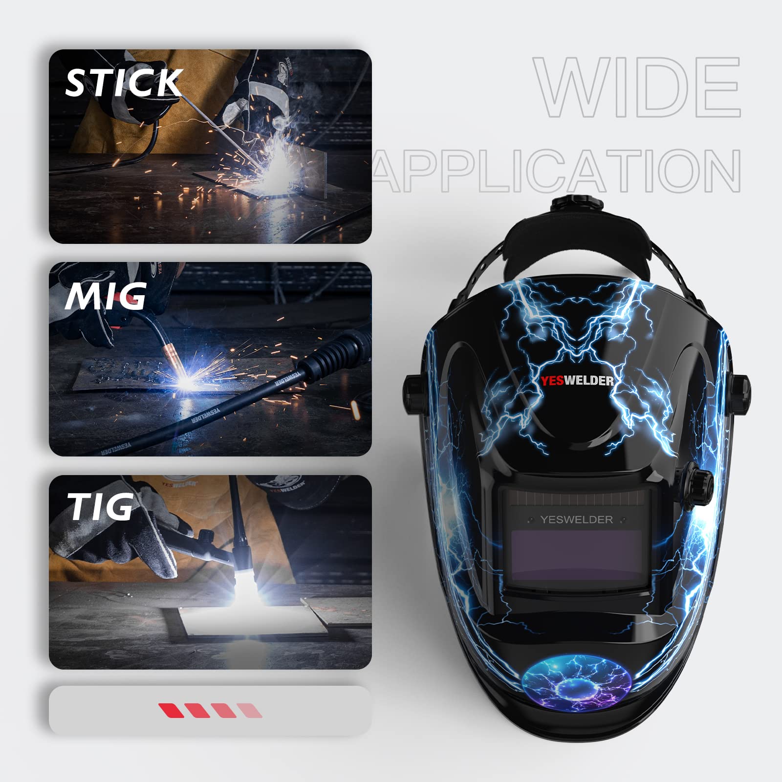 Snapklik.com : YESWELDER True Color Solar Powered Auto Darkening ...