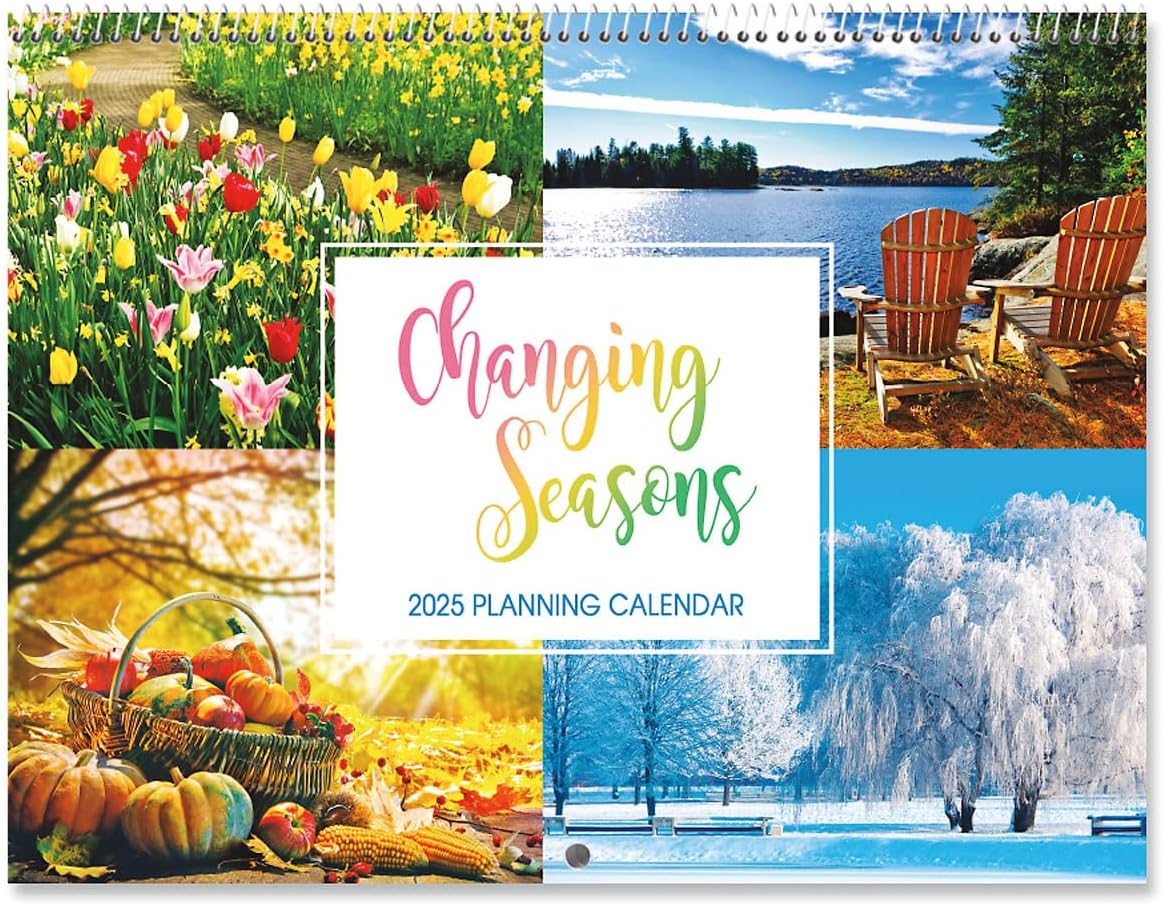 Amazon.com: 2025 Changing Seasons Big Grid Wall Calendar, 12-Inch x 9 ...