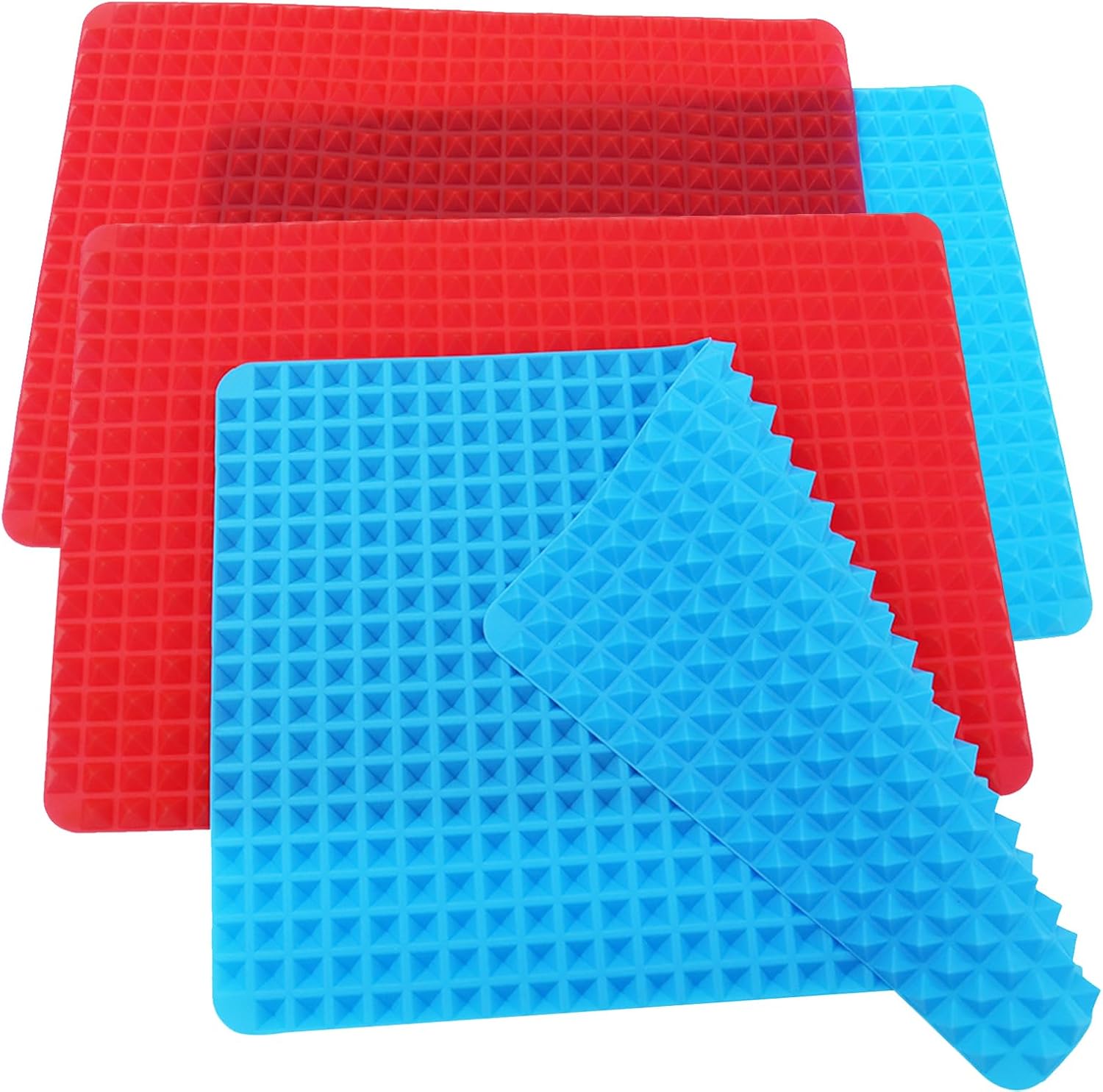 Amazon.com: Silicone Baking Mat 4 Pack 16"x11" Pyramid Sheets Cooking ...