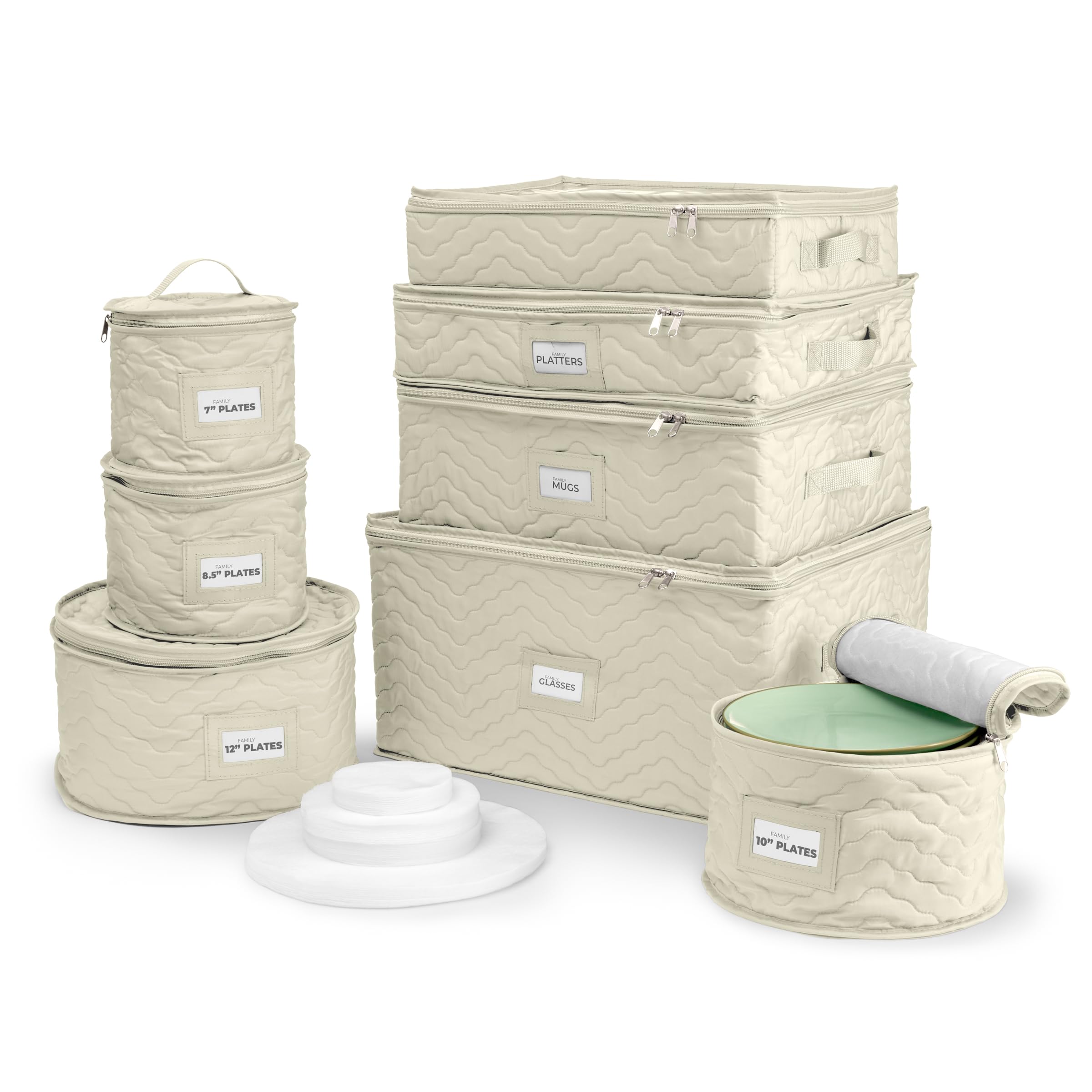 Sorbus China Storage Containers (Quilted) - Glass & Dish Storage ...