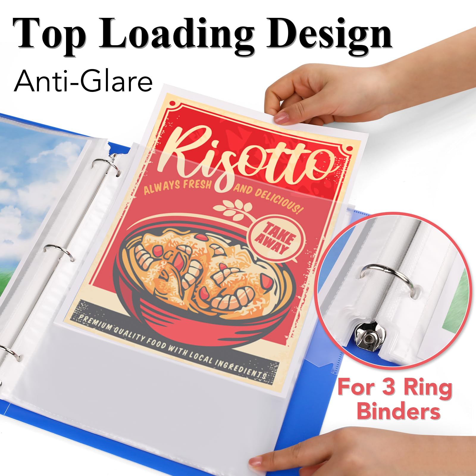 Snapklik.com : 200 Pack Sheet Protectors 8.5 X 11 Inch Clear Page ...