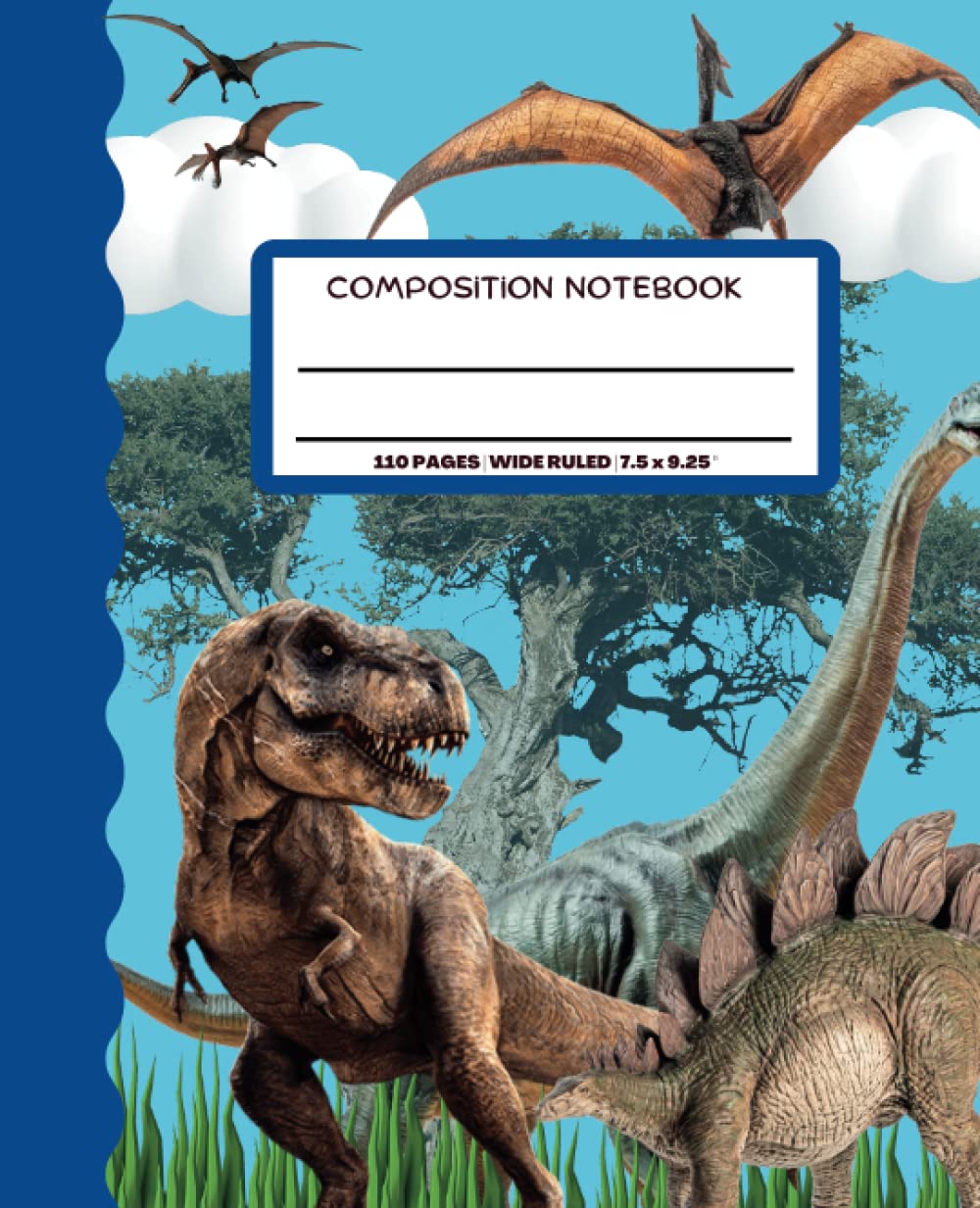 Dinosaur Composition Notebook: Aesthetic Dinosaur Journal for Kids ...