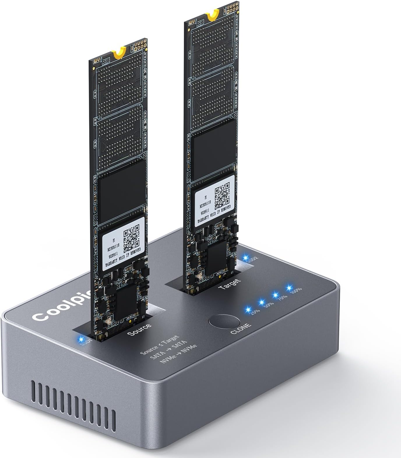 Amazon.com: FIDECO M.2 NVMe SATA SSD Cloner Dock, USB 3.2 Gen 2 X 2 ...