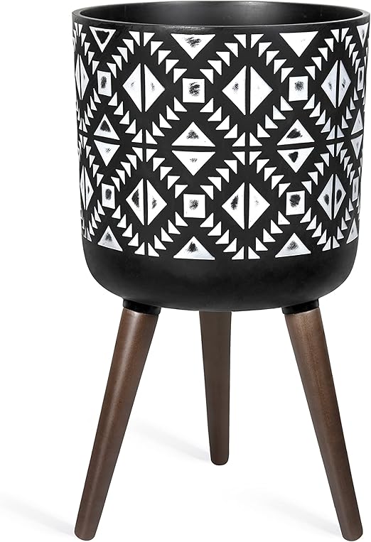 Amazon.com: D'vine Dev 12 Inch Planter Pot with Stand, Mid-Century Tall ...