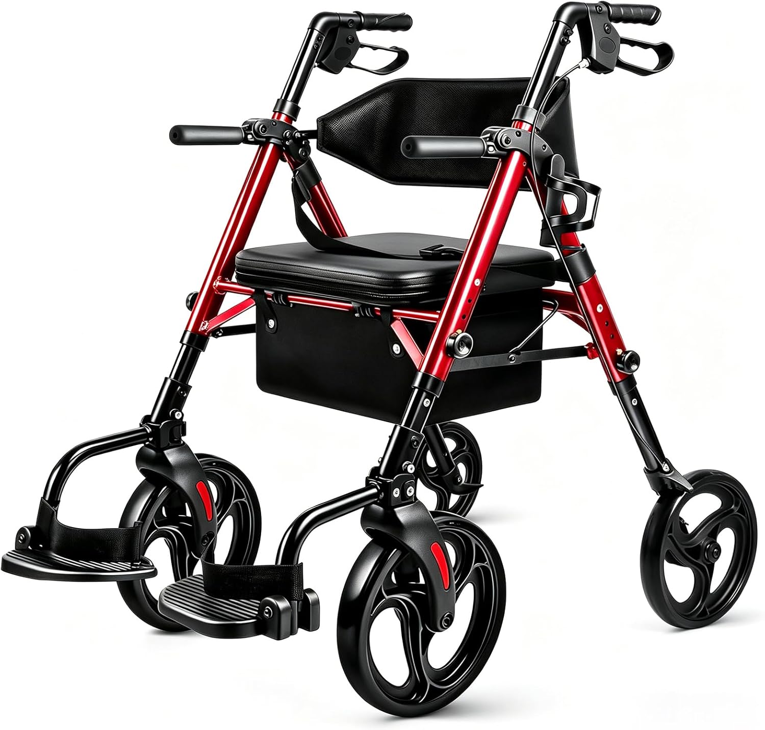 Amazon.com: Flyingjoy Foldable 2-in-1 Rollator Walker and Wheelchair ...
