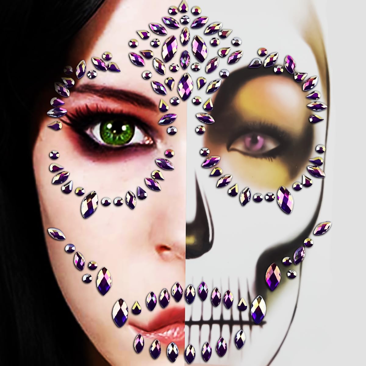 Skeleton Face Makeup Girl