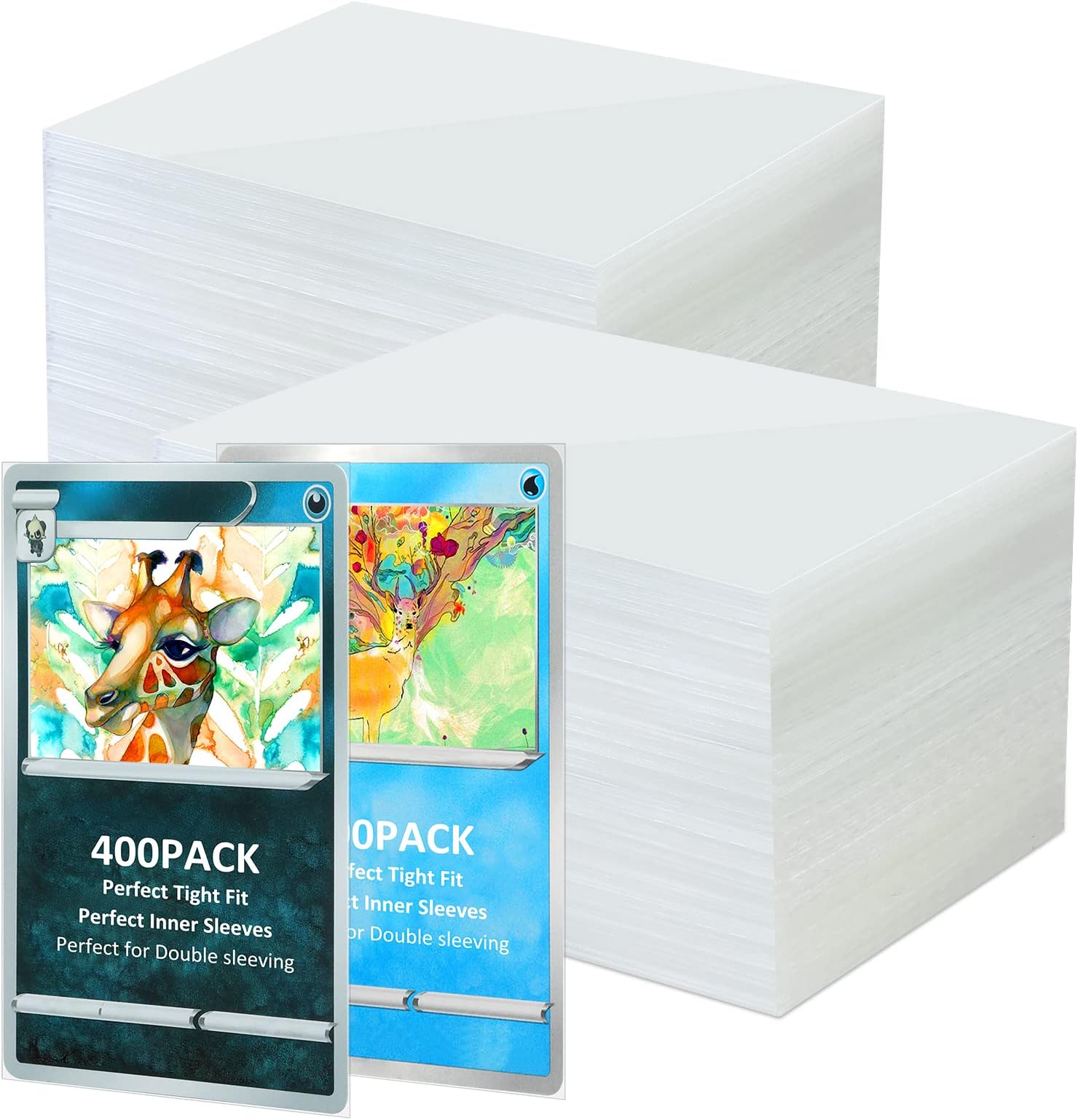 Amazon.com: 400 Perfect Tight Fit Trading Card Sleeves, Pefect Inner ...