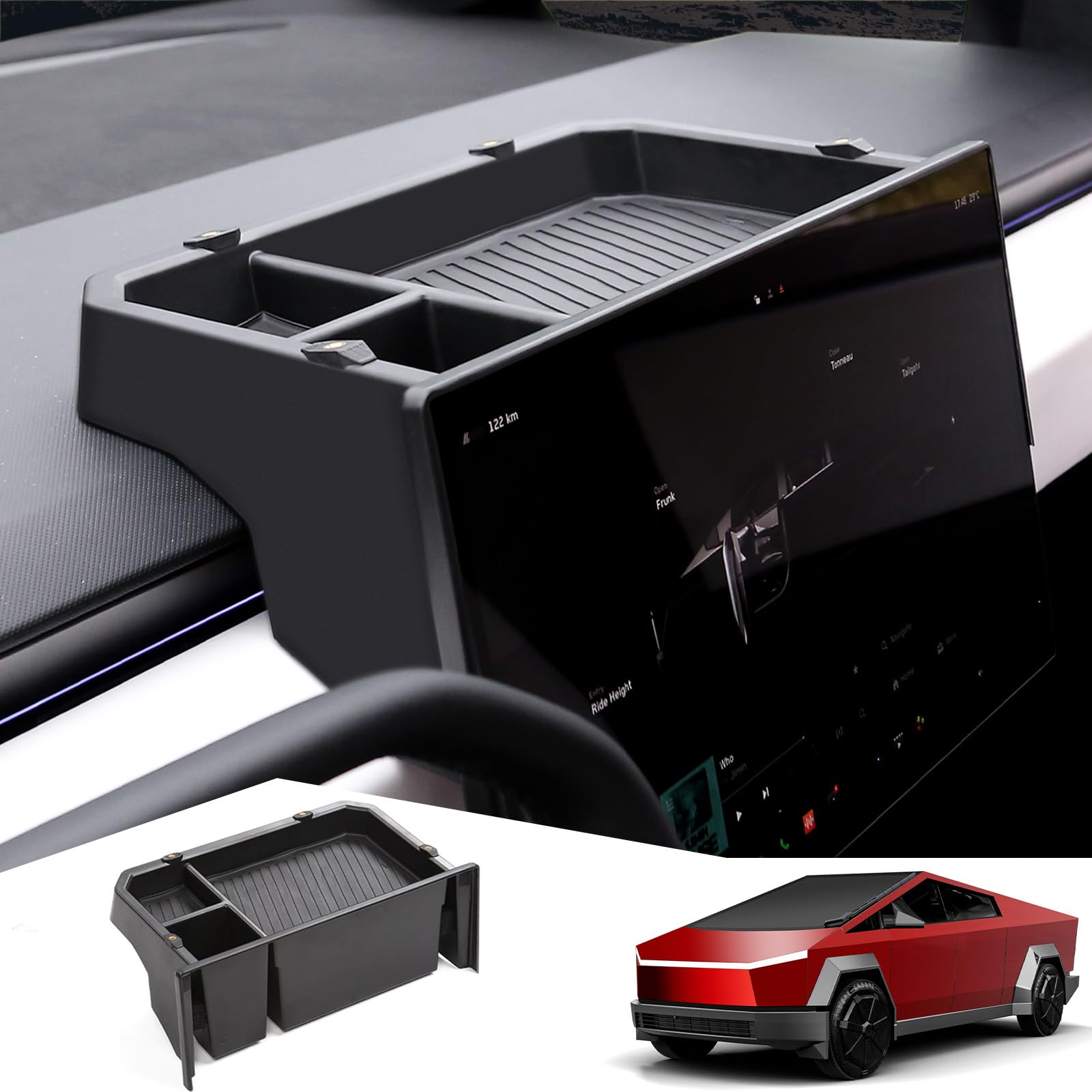 Amazon.com: Foronetry Center Console Organizer Behind Screen for Tesla ...