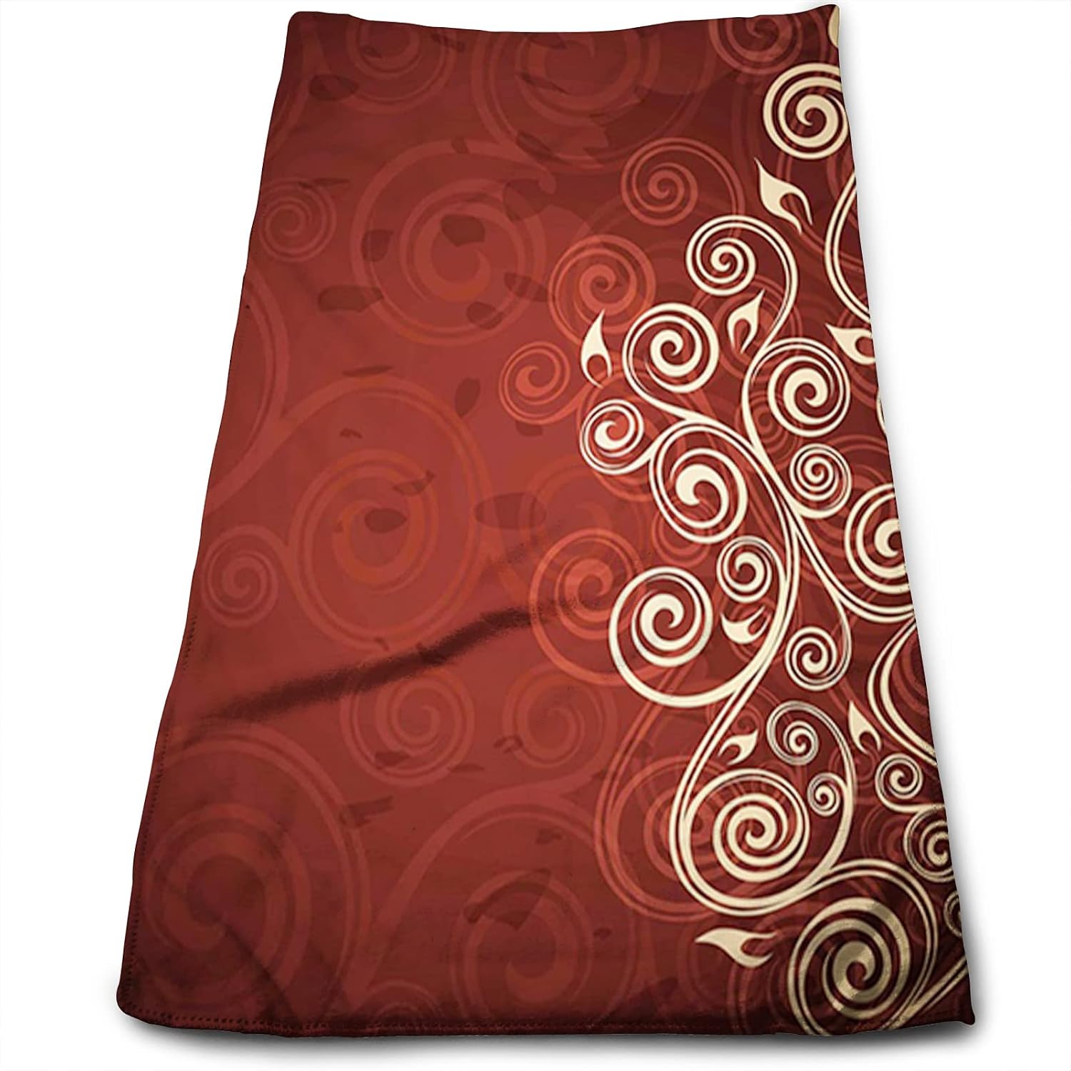 Amazon.com: Moruolin Burgundy Hand Towels,Floral Swirls Ivy Image,Hand ...