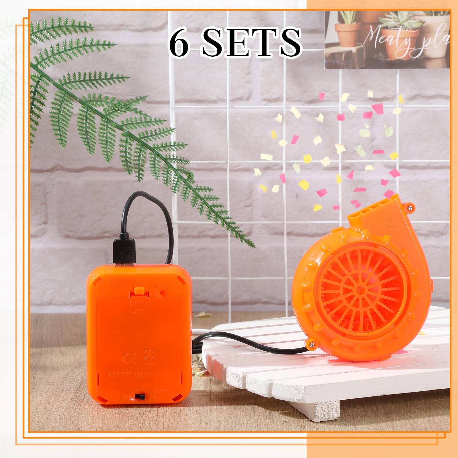 Snapklik.com : Hiboom 6 Sets Inflatable Costume Fan - USB Powered Mini ...
