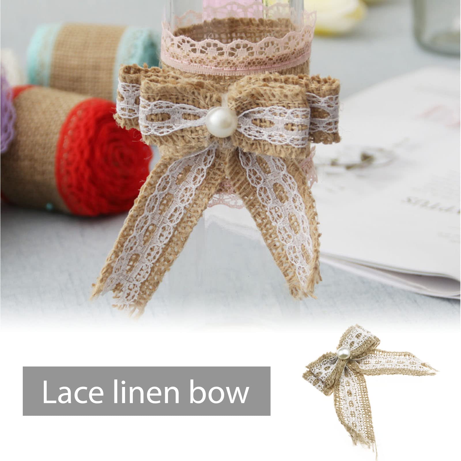 Burlap Lace And Pearls Background Burlap (Jute) Wedding Details