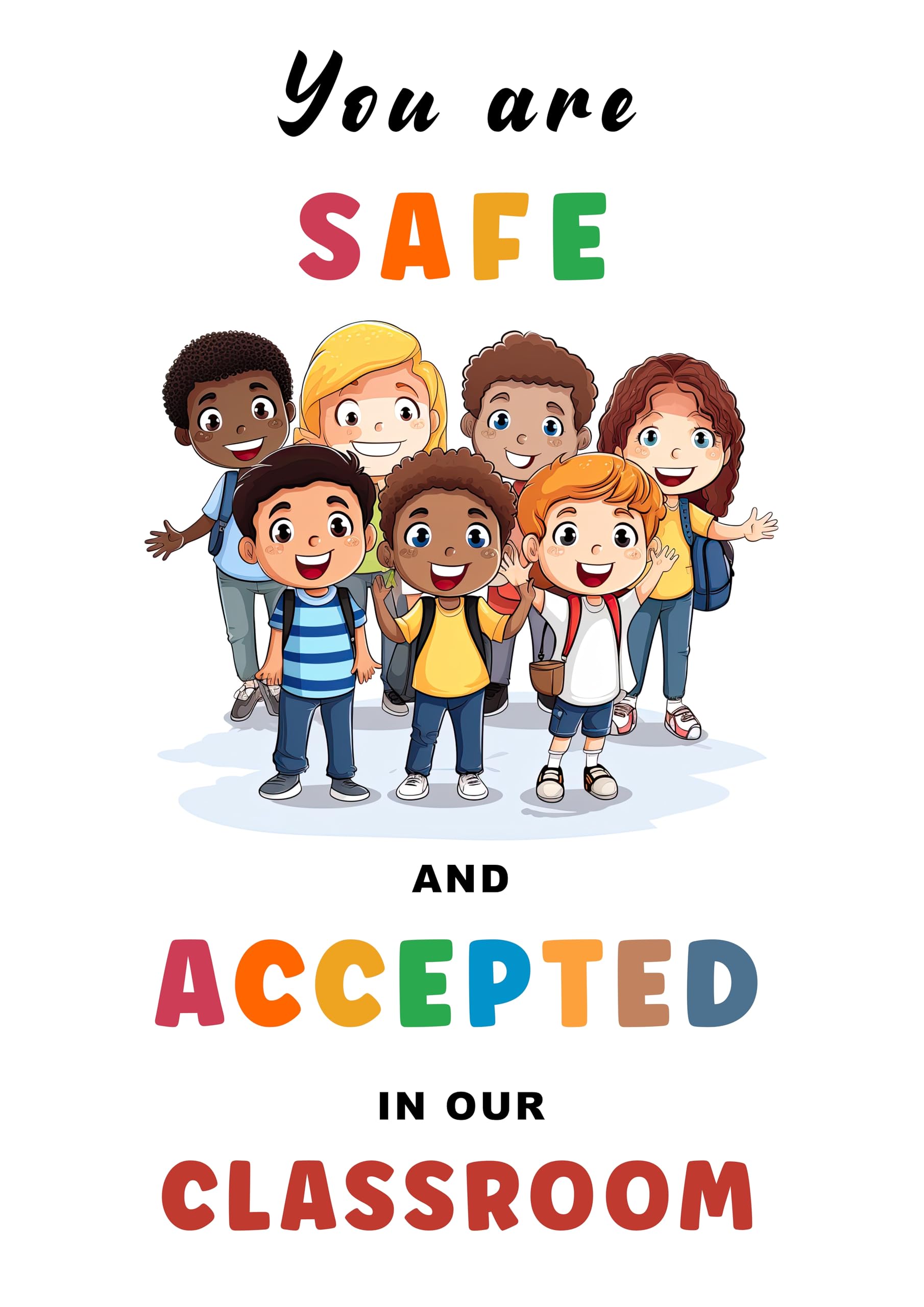 Classroom Posters Bqw Diversity Posters For Classroom Decor - 11x17 ...