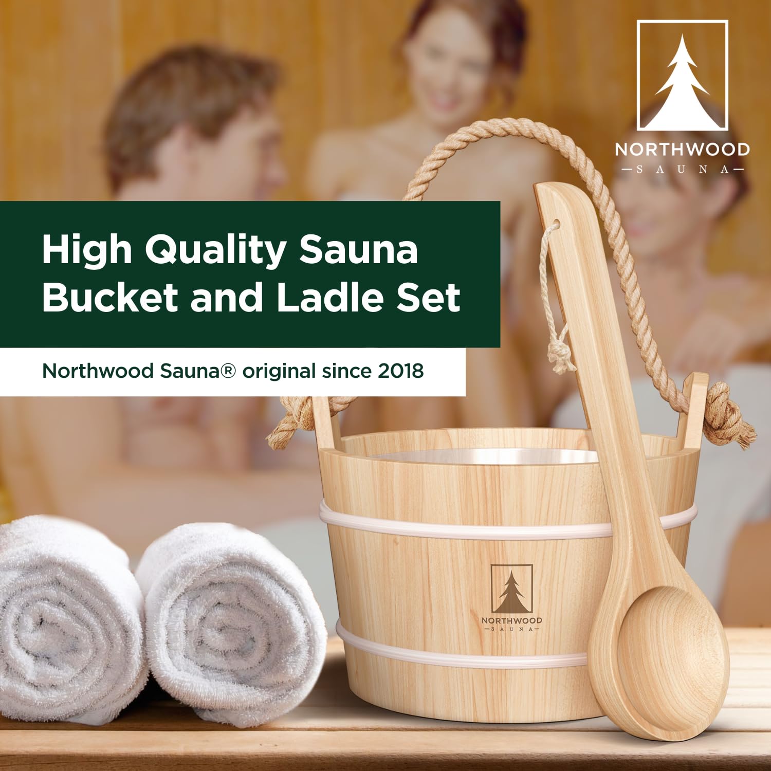 Snapklik.com : Northwood Sauna - Sauna Bucket And Ladle Set - Handmade ...