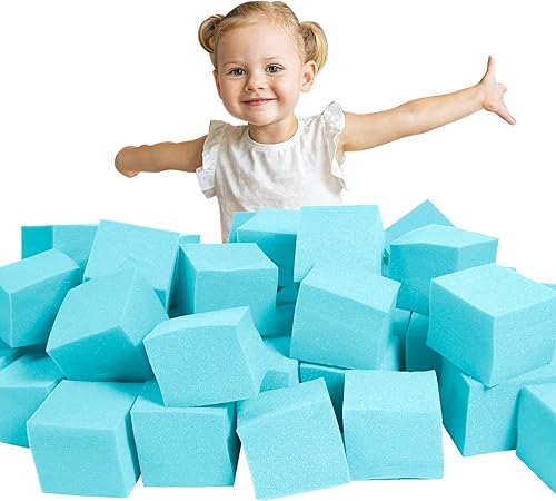 Amazon.com: ZMCYER Foam Pit Cubes Blocks - 24PCS Sponge Form Cubes for Foam Ball Pits ...