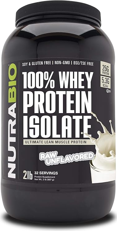 Amazon.com: NutraBio 100% Whey Protein Isolate - Complete Amino Acid ...
