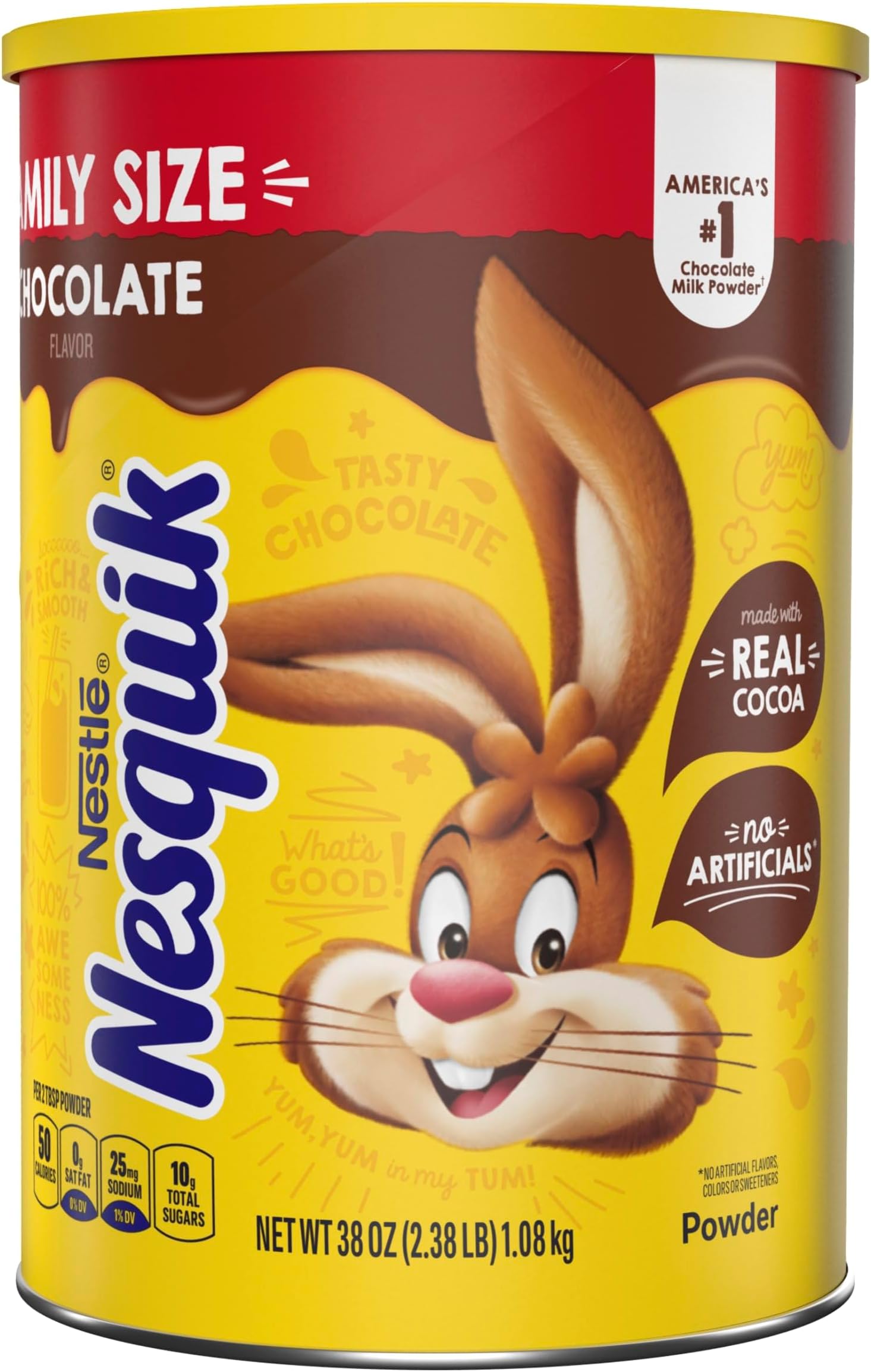 Amazon.com : Nesquik Chocolate Flavor Powder Drink Mix Canister ...