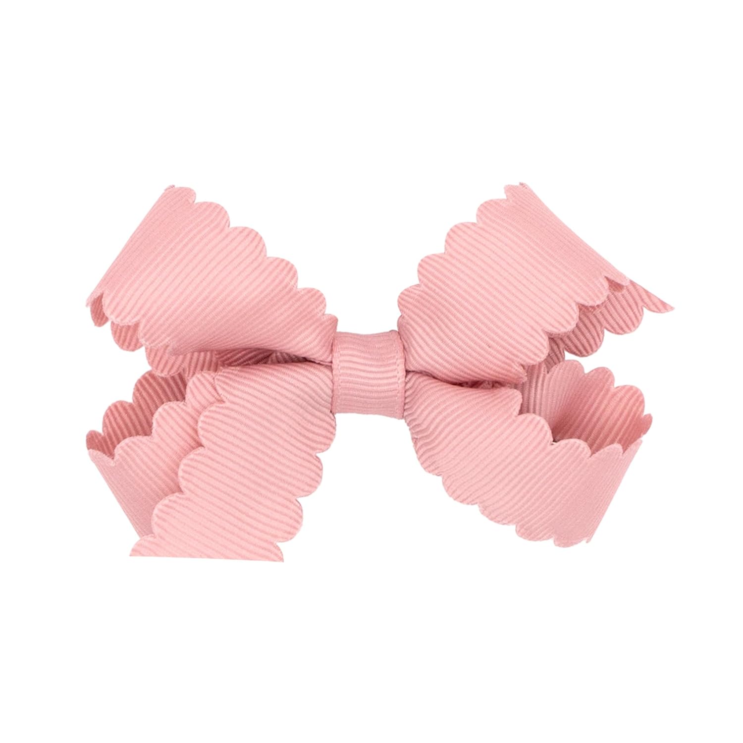 Amazon.com: Wee Ones Girls' Classic Grosgrain Hair Bow with Scalloped ...