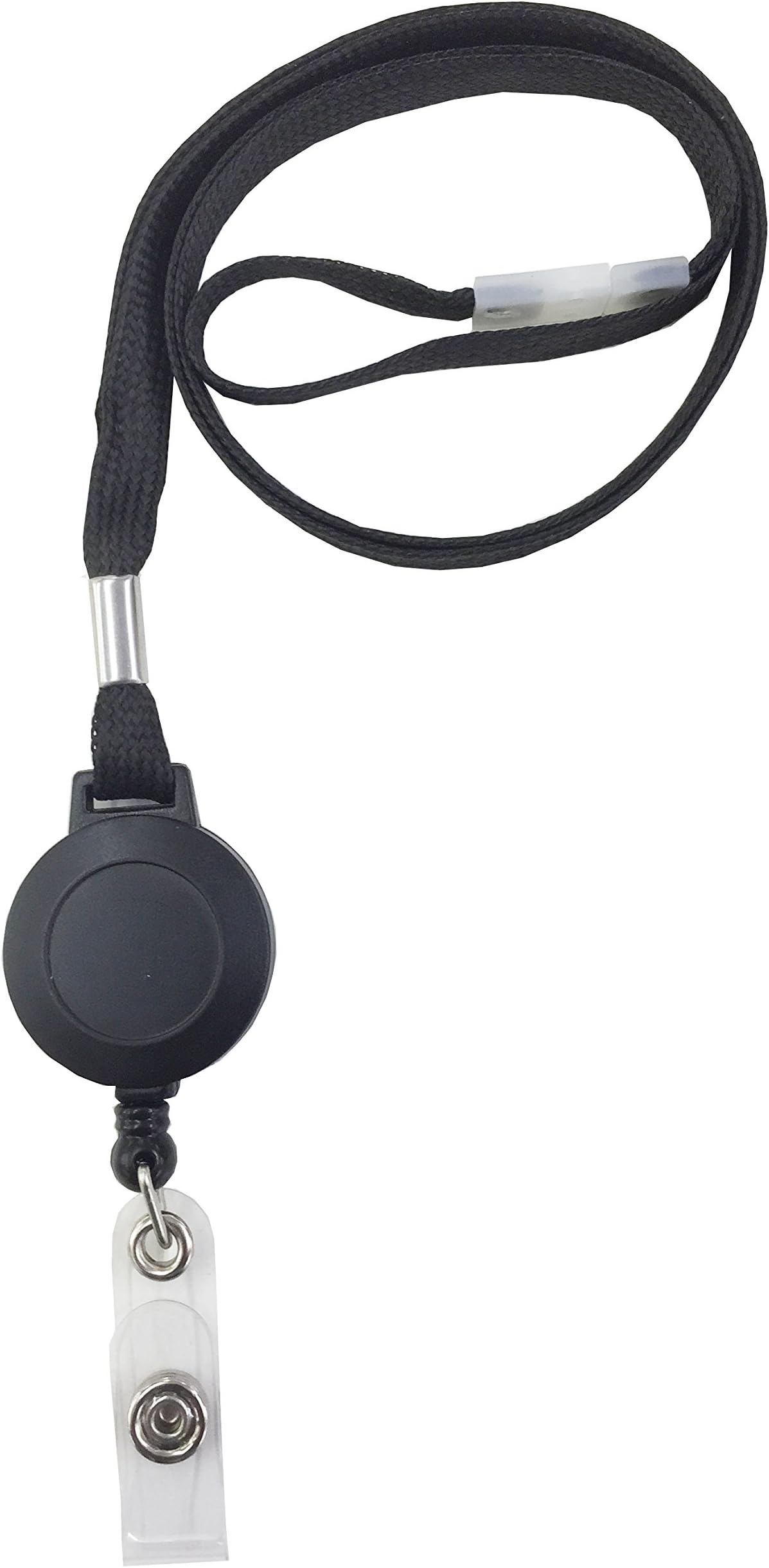 Customcard ltd® Black Lanyard Retractable Lanyard Pull Badge Reel ...