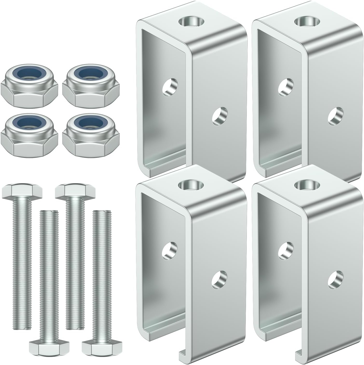 Amazon.com: 4 Pack Channel Trolley Track Support Hanger Bracket for All ...