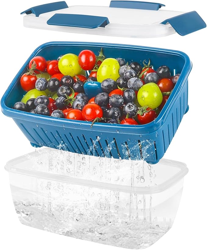 Amazon.com: 68oz Berry Keeper Fruit Storage Container for Fridge, Fresh ...