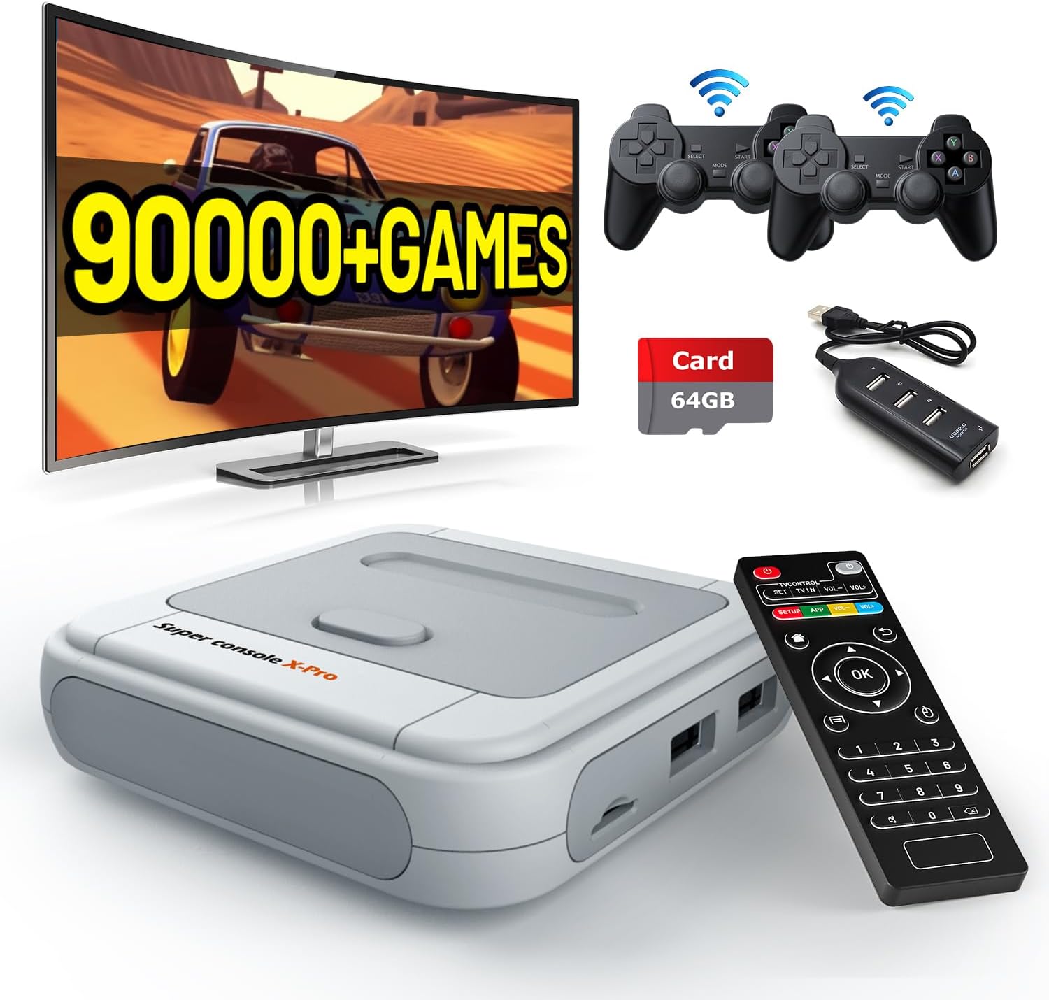 Kinhank Retro Game Console,Super Console X Pro with 90,000+ Video Games ...