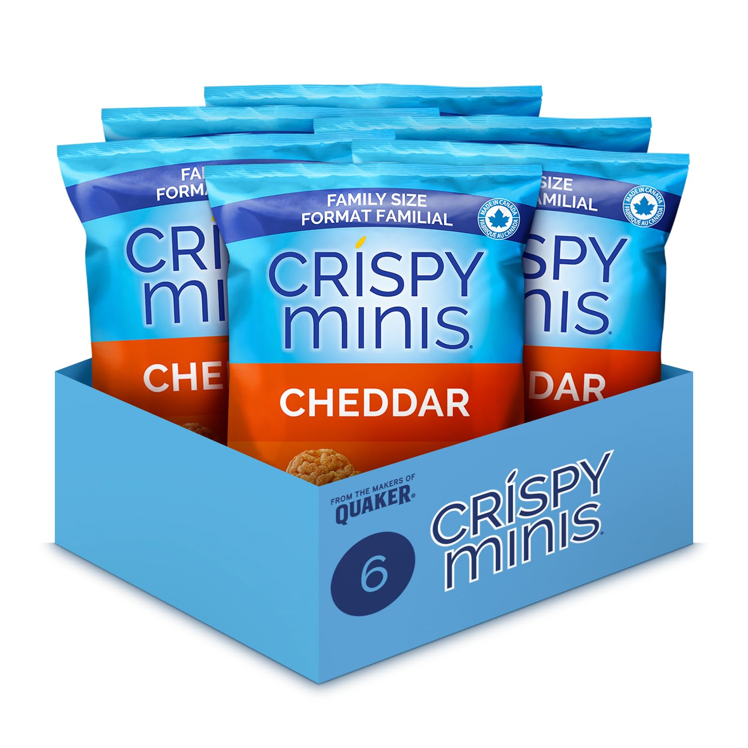 Crispy Minis Family Size Cheddar, 215g, Multi-pack, Pack of 6 : Amazon.ca