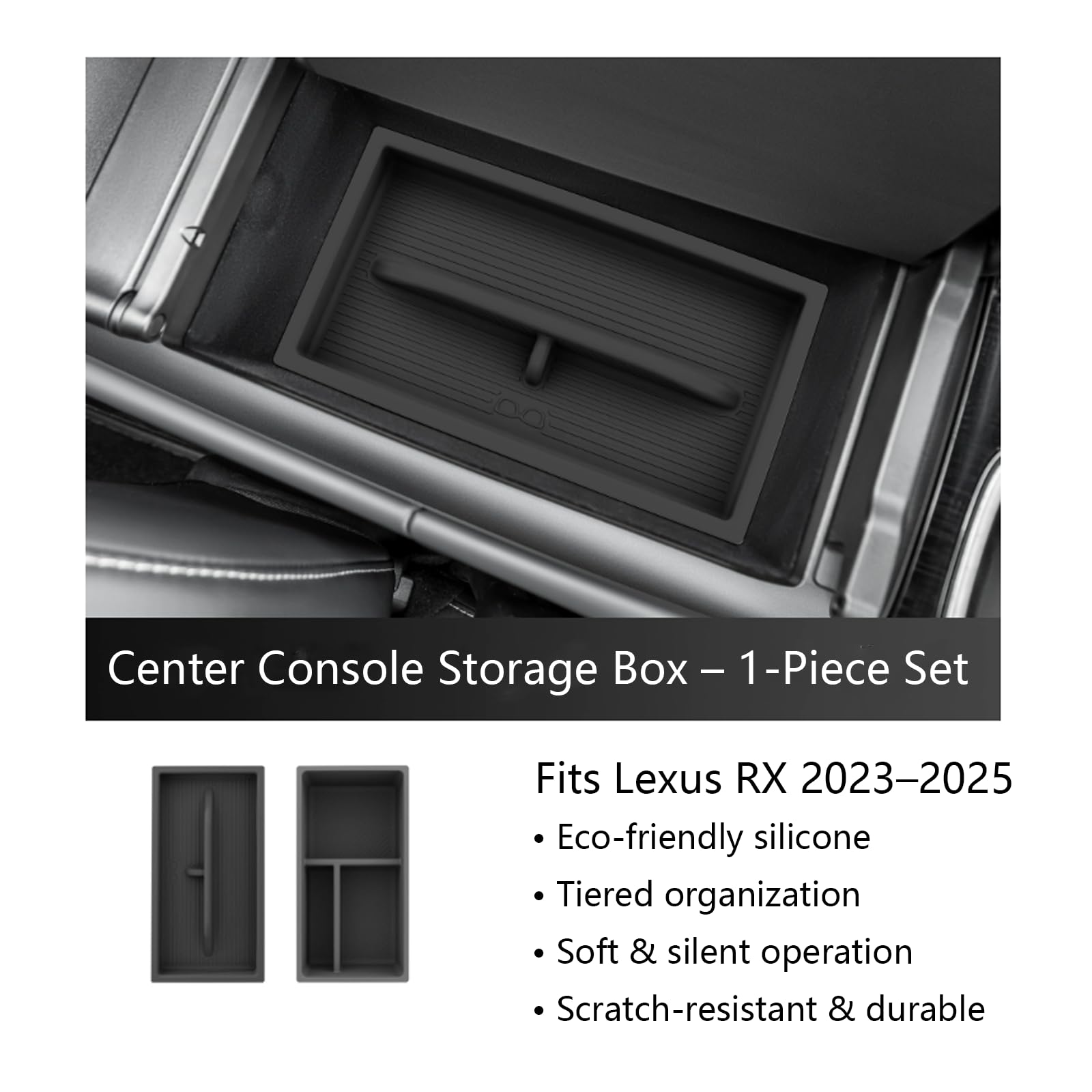 Snapklik.com : 2PCS Upper+Lower Tray For 2023-2025 Lexus RX350 Center ...