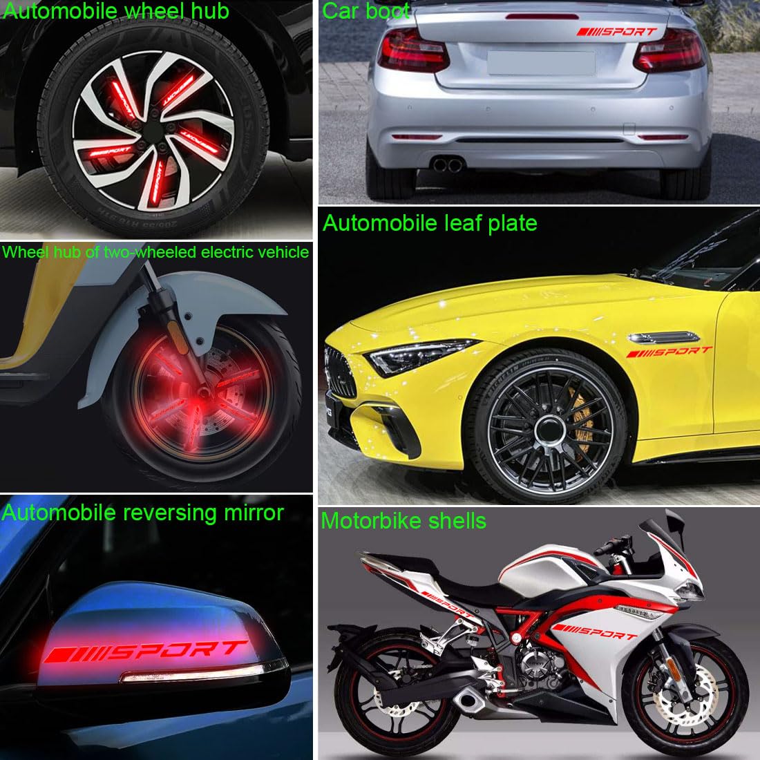 Snapklik.com : 20PCS Universal Reflective Rim Stripe Sticker,Car Wheel ...