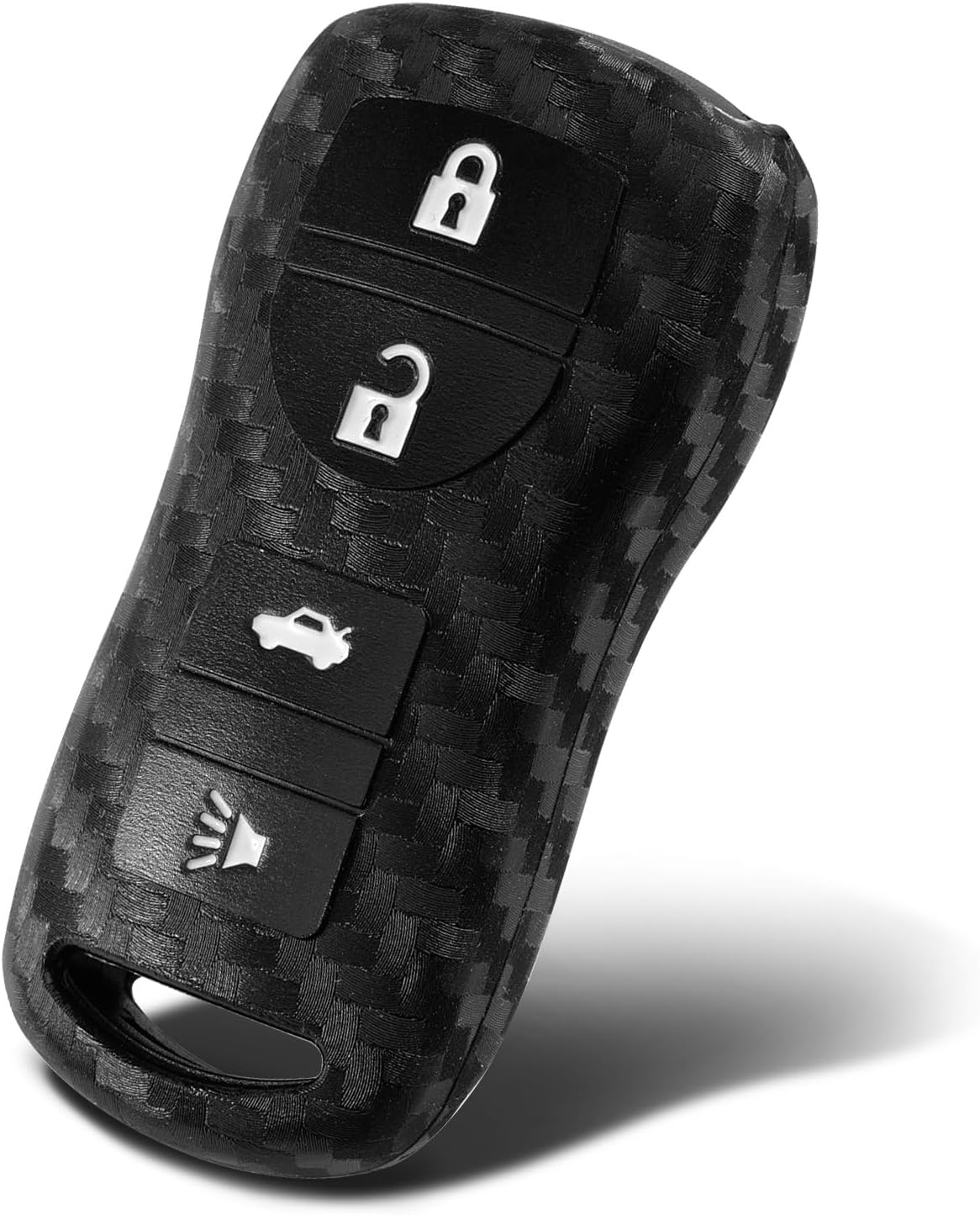 Amazon.com: WORCAS Key Fob Case Carbon Fiber Pattern Silicone Cover ...