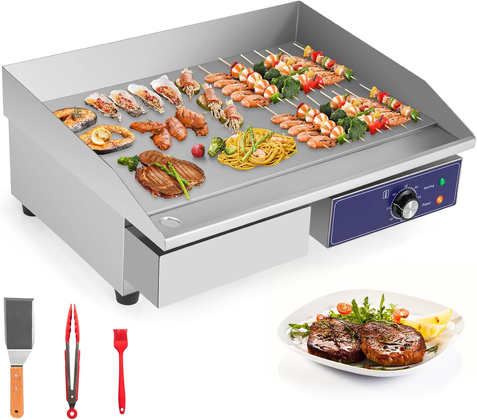 Amazon.com: 22" Electric Griddle Nonstick with Lid, 8001 E-Series ...