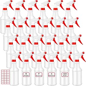 Amazon.com: Rtteri 24 Pcs 16 oz Plastic Spray Bottle, Empty Spray Bottles Leak Proof Empty and ...