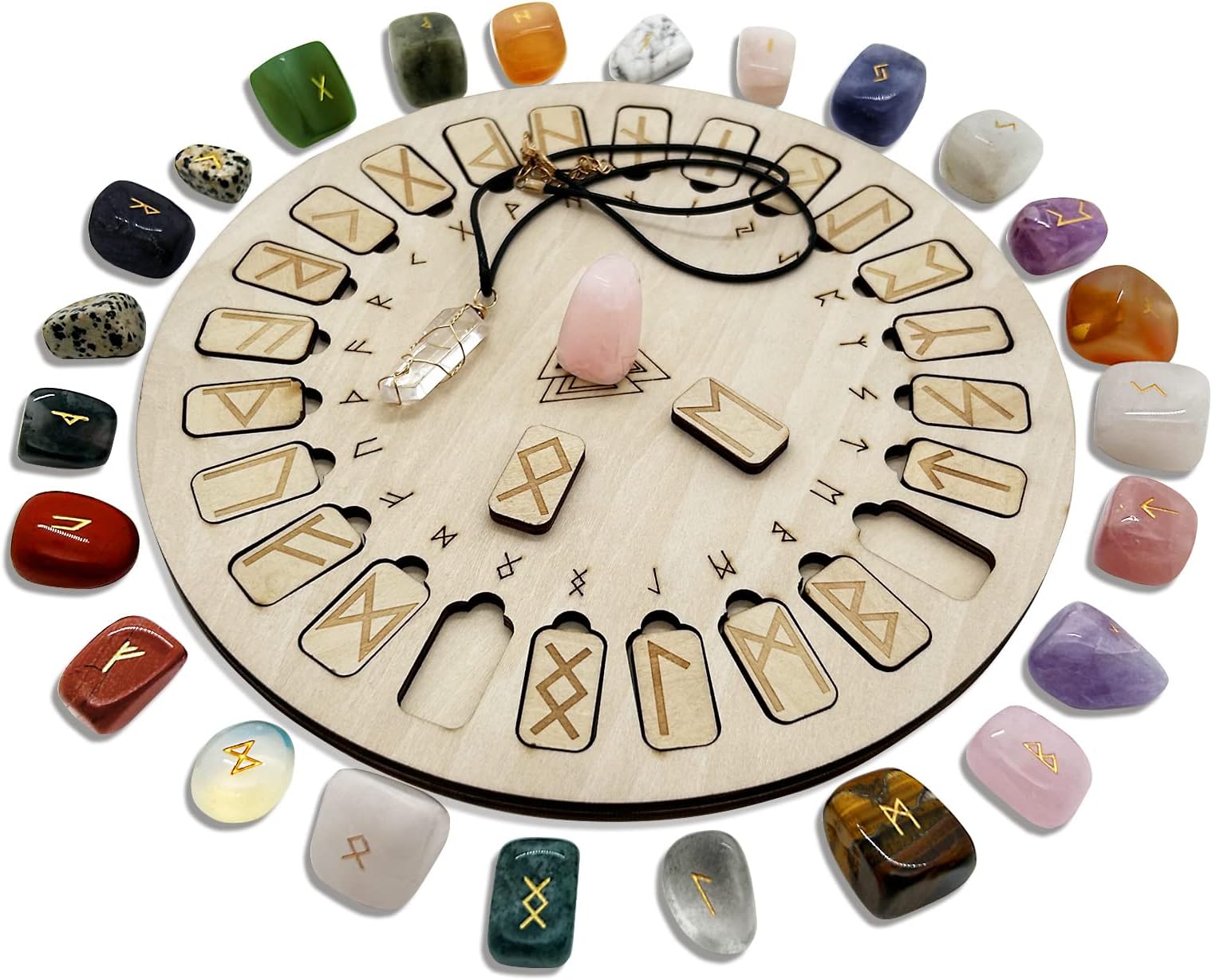 Amazon.com: Rune Stones Amethyst - Gemstones and Crystals - Futhark ...