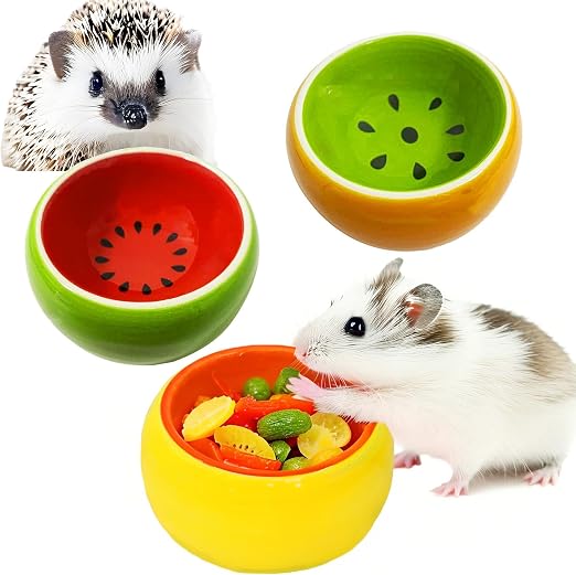 JSLZF Hamster Bowl Ceramic Small Animal Bowl Hamster Food Dish Prevent ...