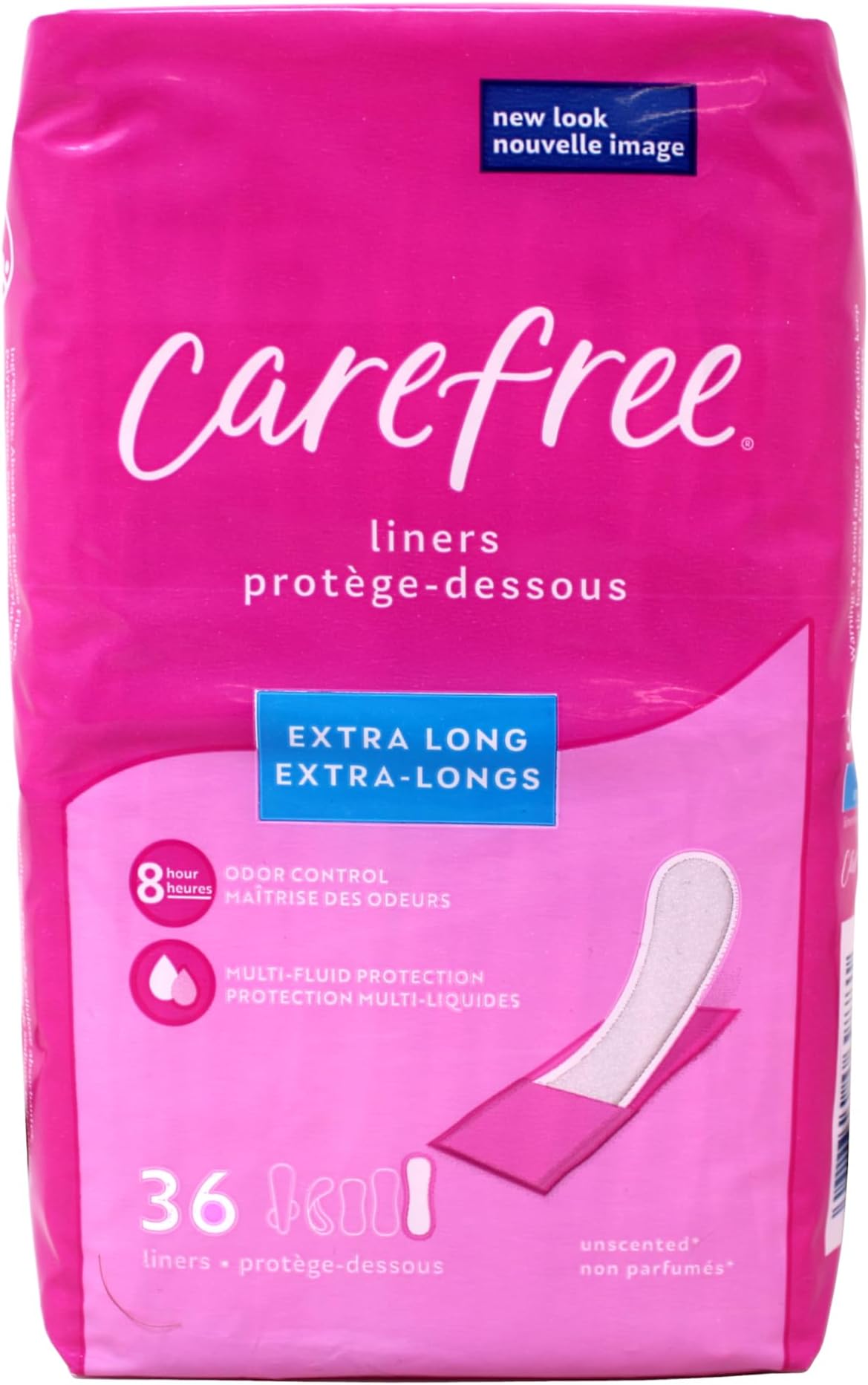 Amazon.com: Carefree Body Shape Extra Long To-Go Pantiliners, Unscented ...