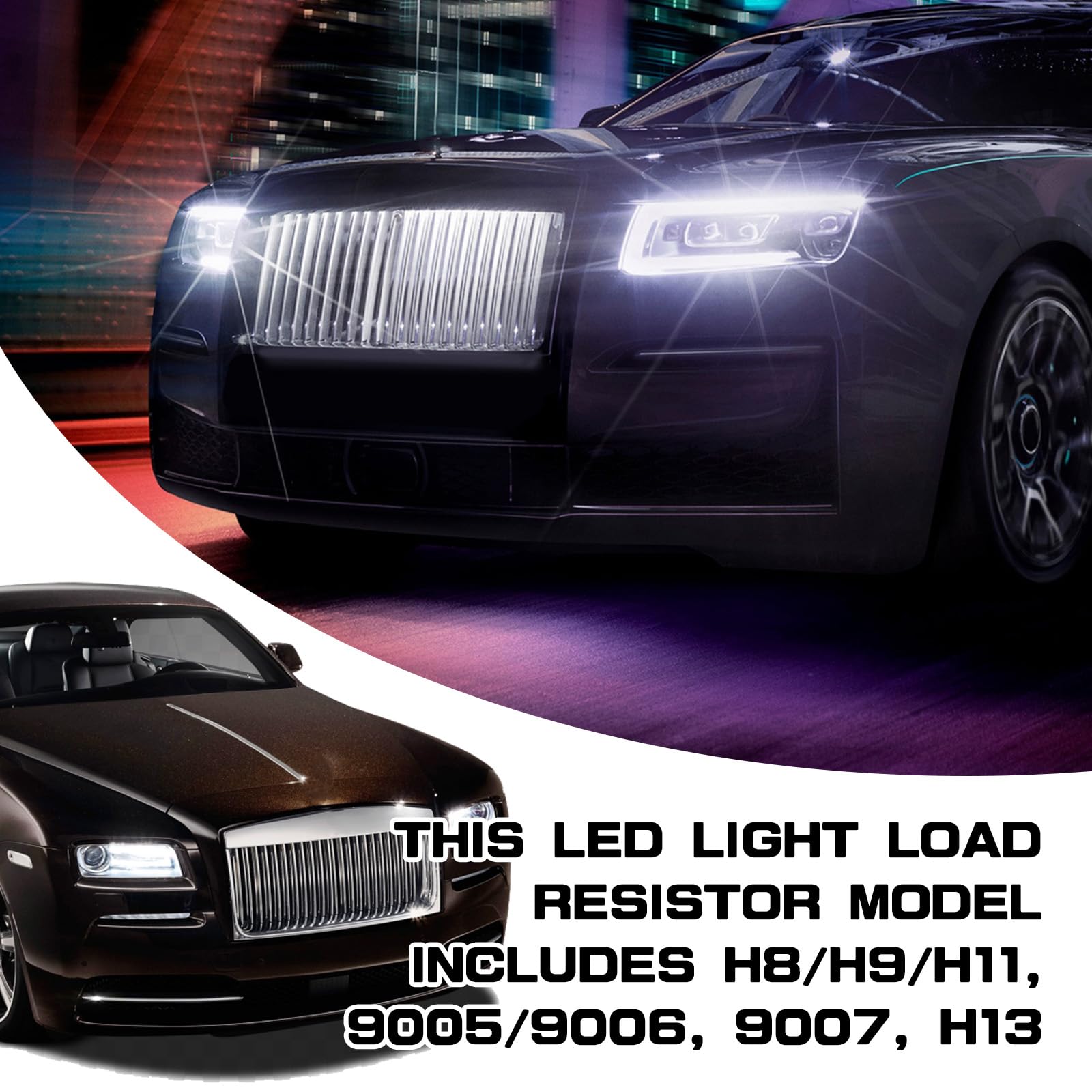 Snapklik.com : 2PCS Car LED Headlight Canbus Decoder, H8/H9/H11 Blinker ...