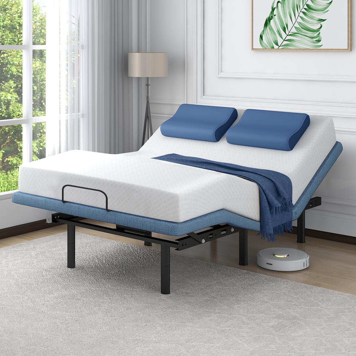 Amazon.com: IULULU Queen Frame with 10 Inch Gel Memory Foam Mattress ...