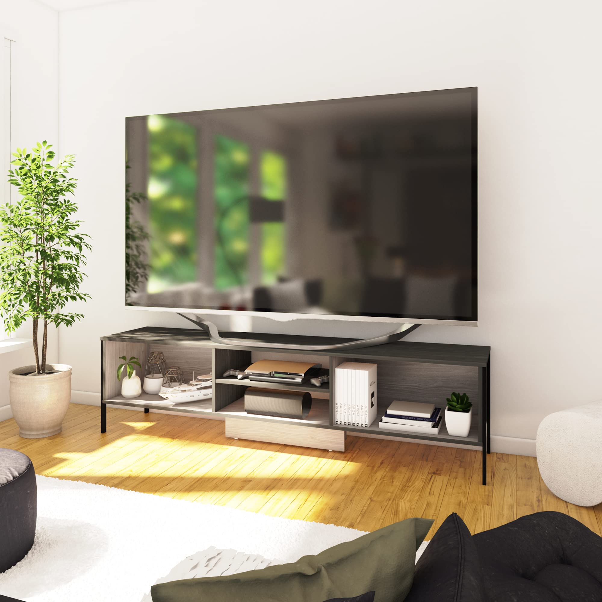 PLAYCON Mueble para TV 85" − Turín. Mueble para TV de 55 Pulgadas ...